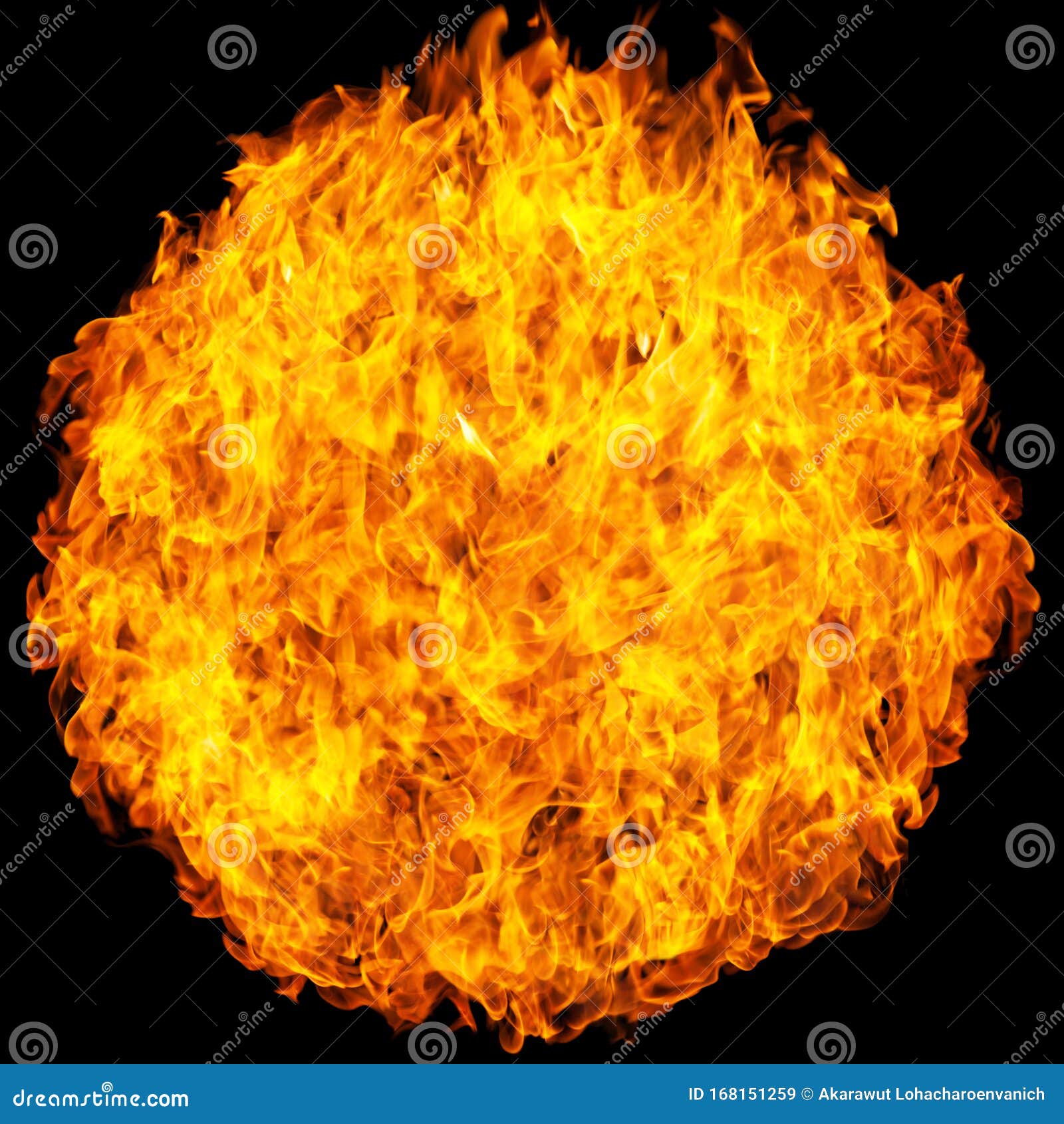 Burning Fireball on Dark Background for Graphic Design Purpose Stock ...