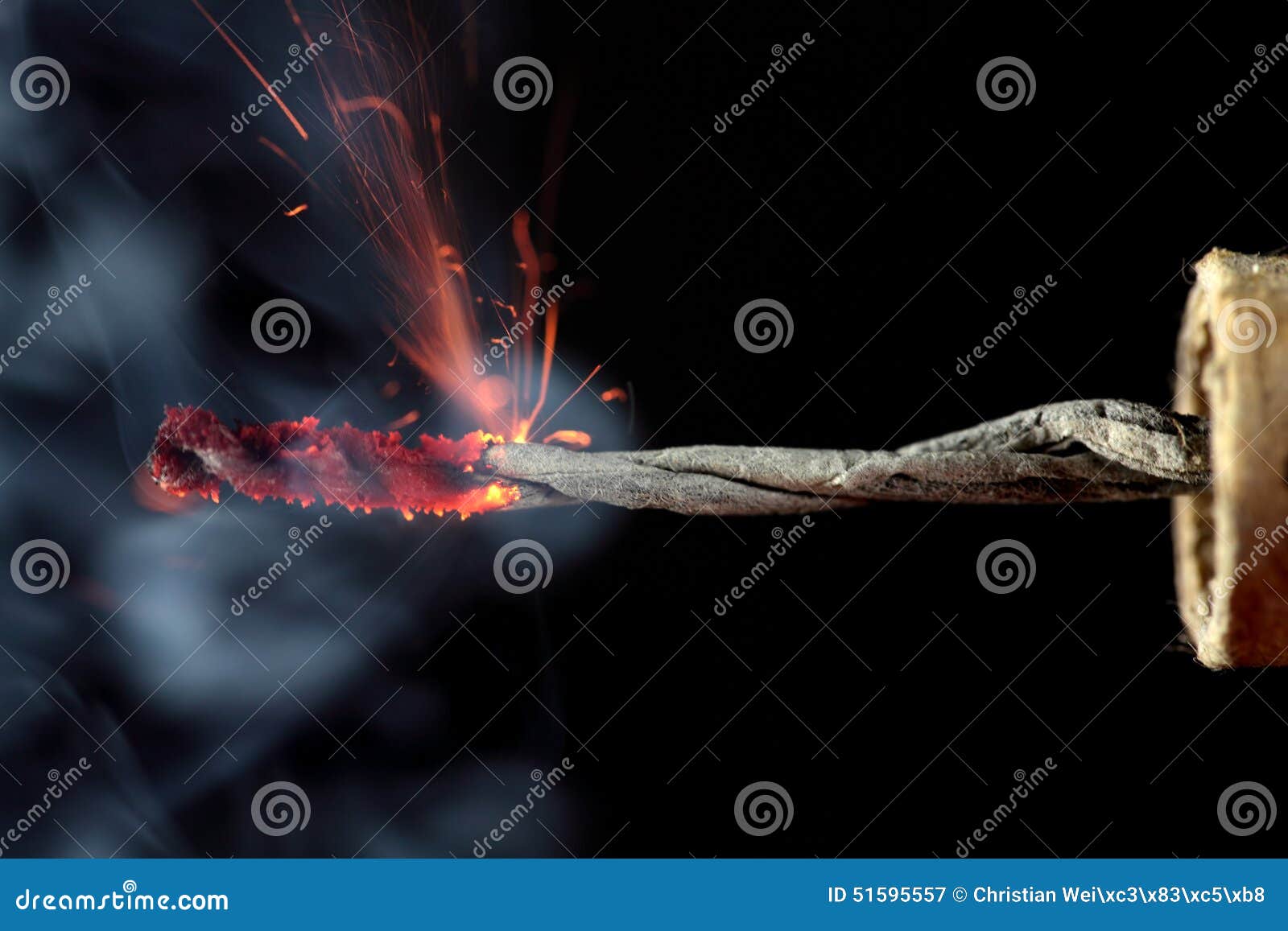Burning Firecracker stock image. Image of fire, glowing - 51595557