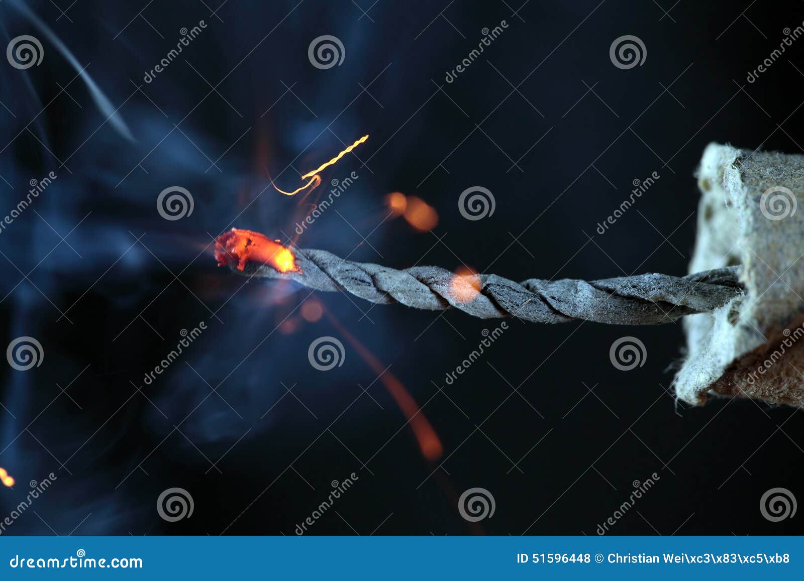 Burning Firecracker stock photo. Image of fire, bursting - 51596448