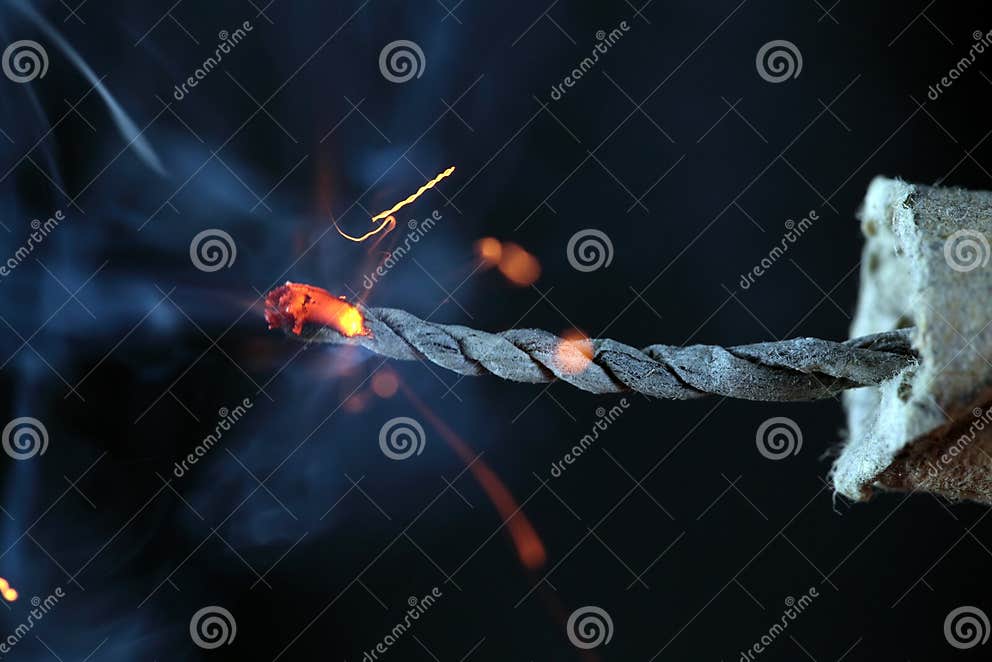 Burning Firecracker stock photo. Image of fire, bursting - 51596448