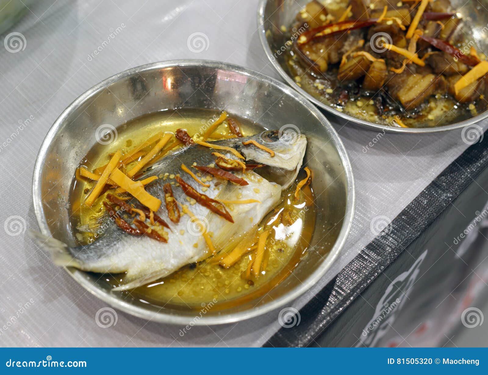 Burning fish stock photo. Image of dinner, fishing, natural - 81505320