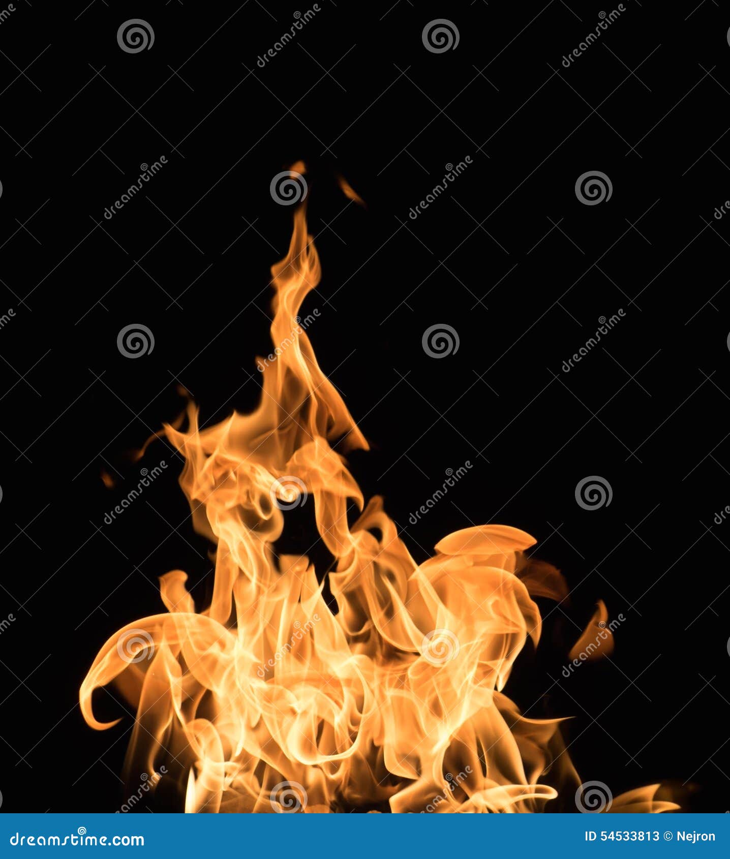 Burning Flame Fire In The Brazier On The Nature. Stock Image ...