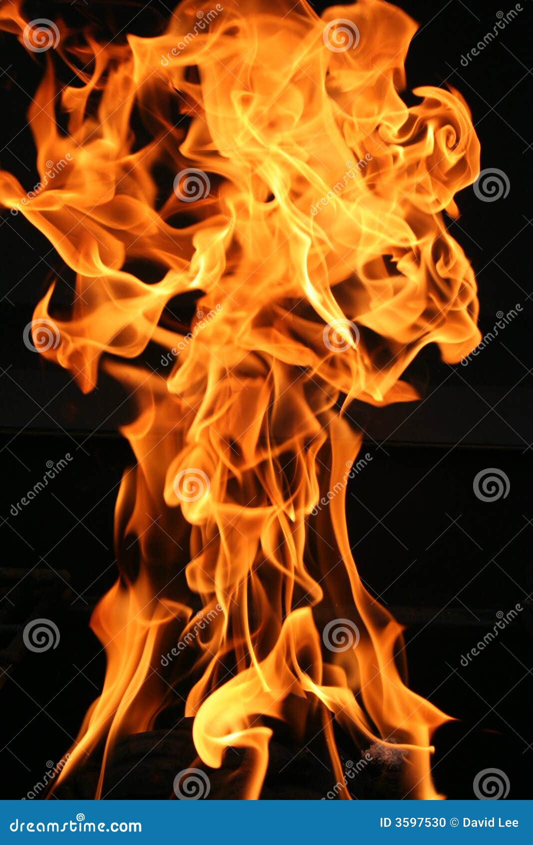 Burning Flame On An Isolated Match Stick On A Black Background Stock ...