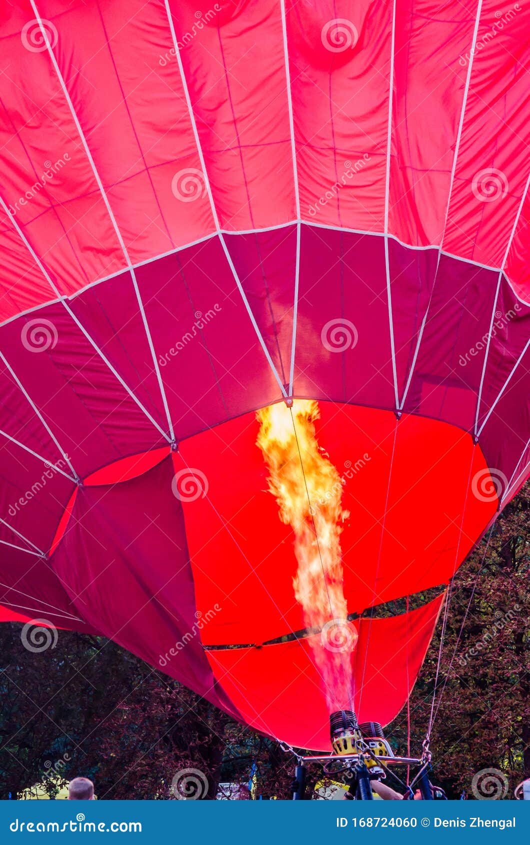 Burning Flame from a Hot Air Balloon Stock Photo - Image of blue, burn ...