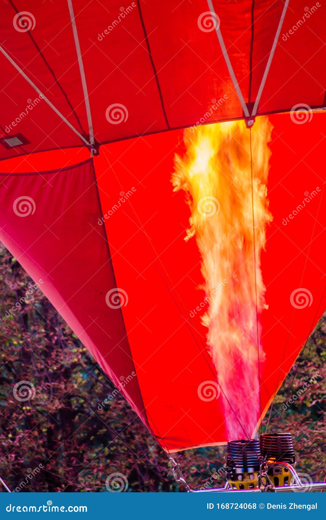 Burning Flame from a Hot Air Balloon Stock Photo - Image of travel ...