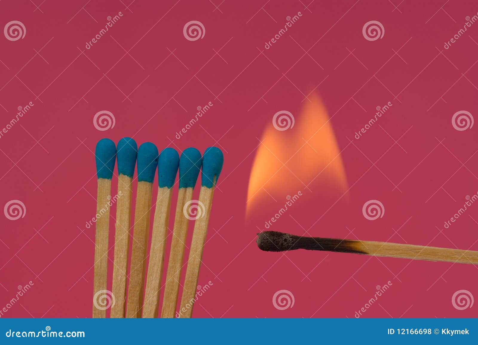 Burning Flame Matchstick stock photo. Image of night - 12166698