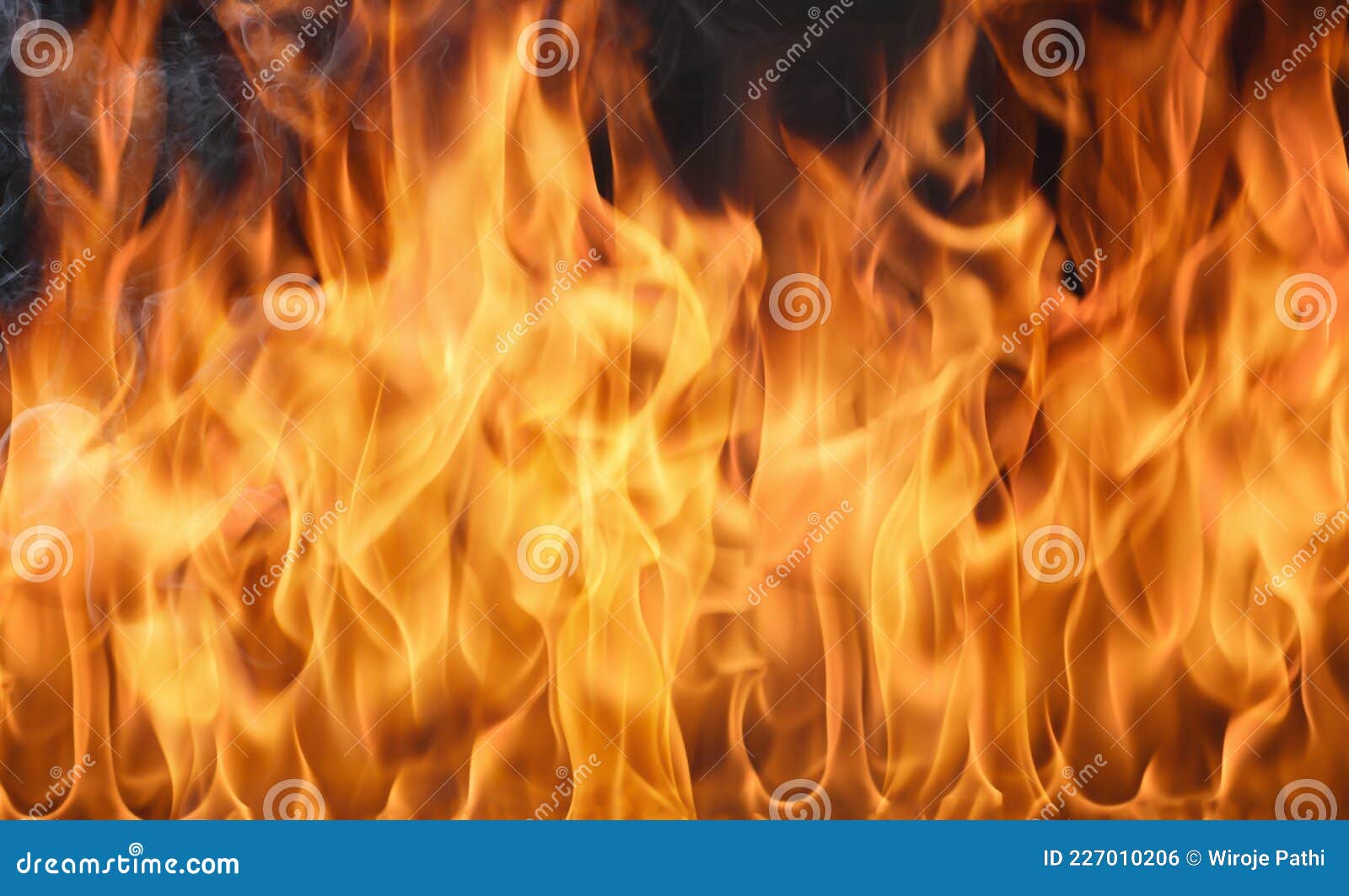 A Burning Flame and Smoke on a Black Background Stock Photo - Image of ...