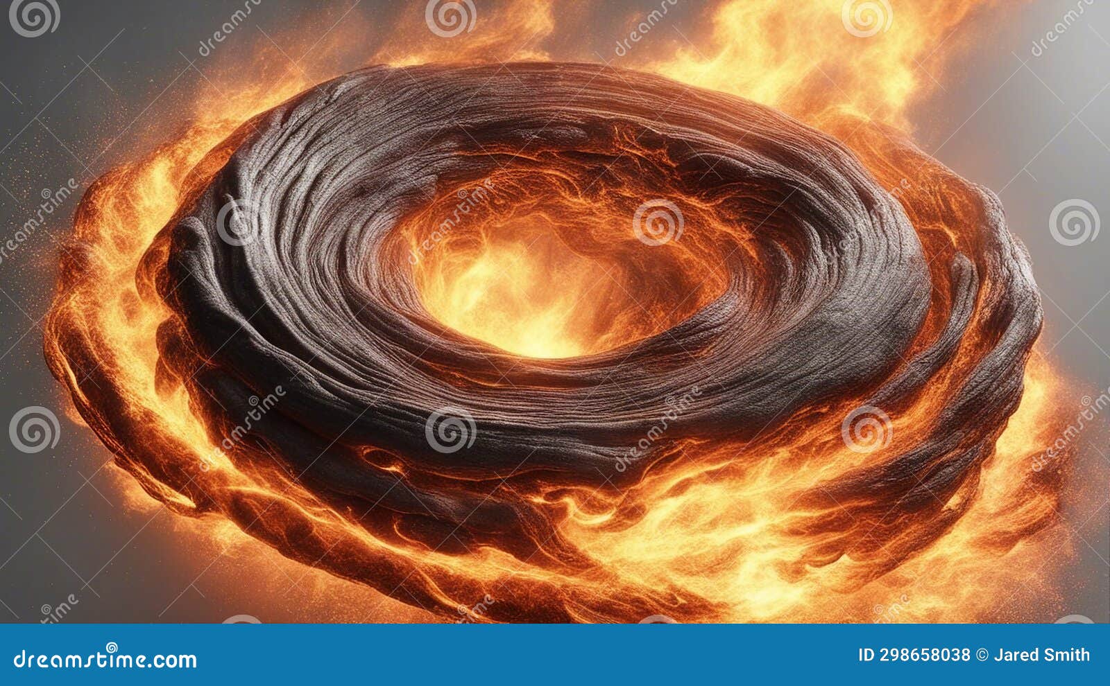 Burning Flames a Swirling Vortex of Flames and Ashes Stock Illustration ...