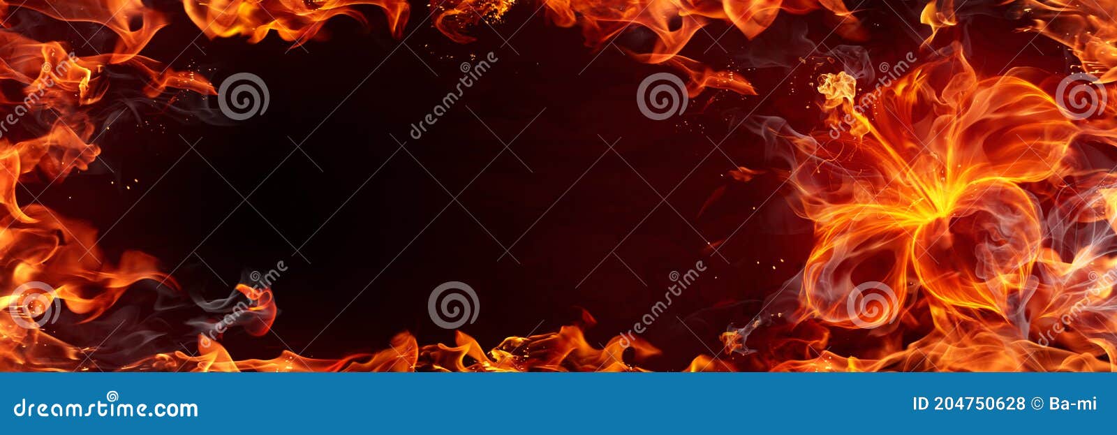 Flames And Smoke Billowing From Burning Server Racks Stock Photography ...