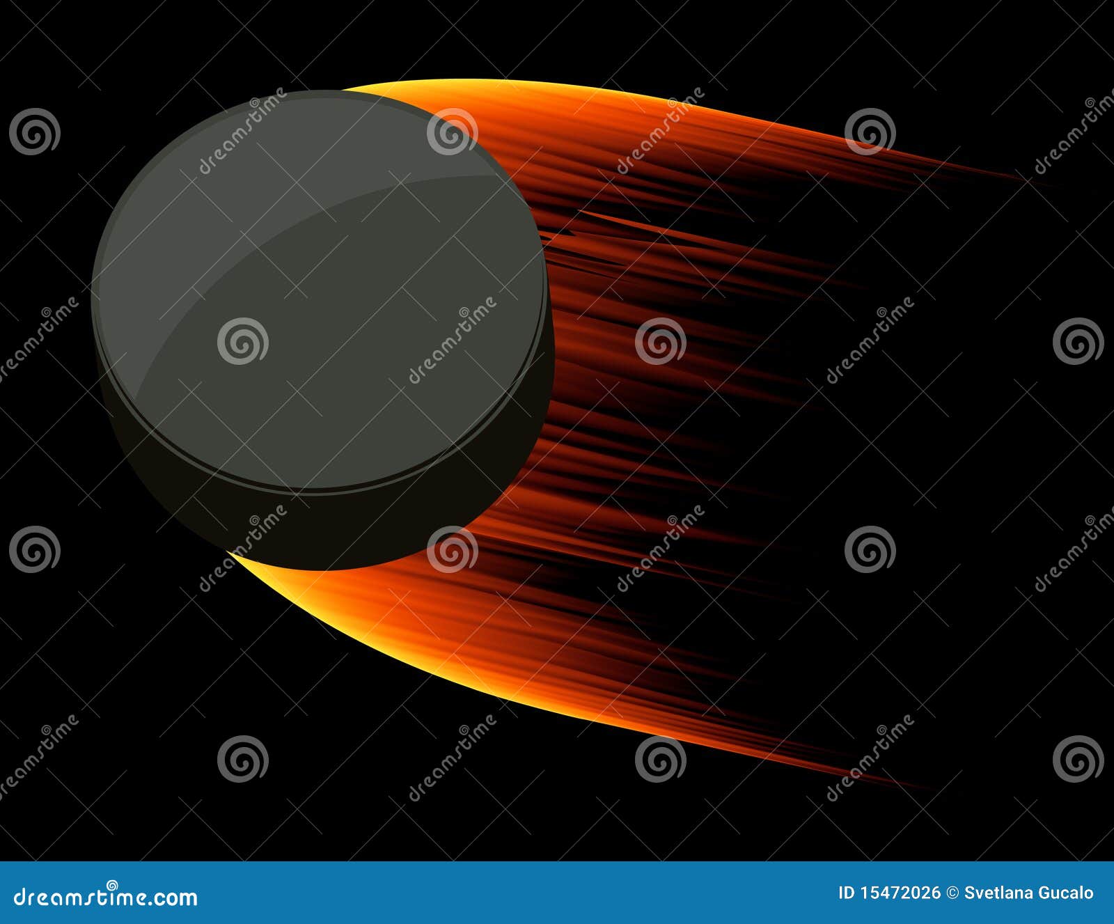 Burning flying puck stock vector. Illustration of heat - 15472026