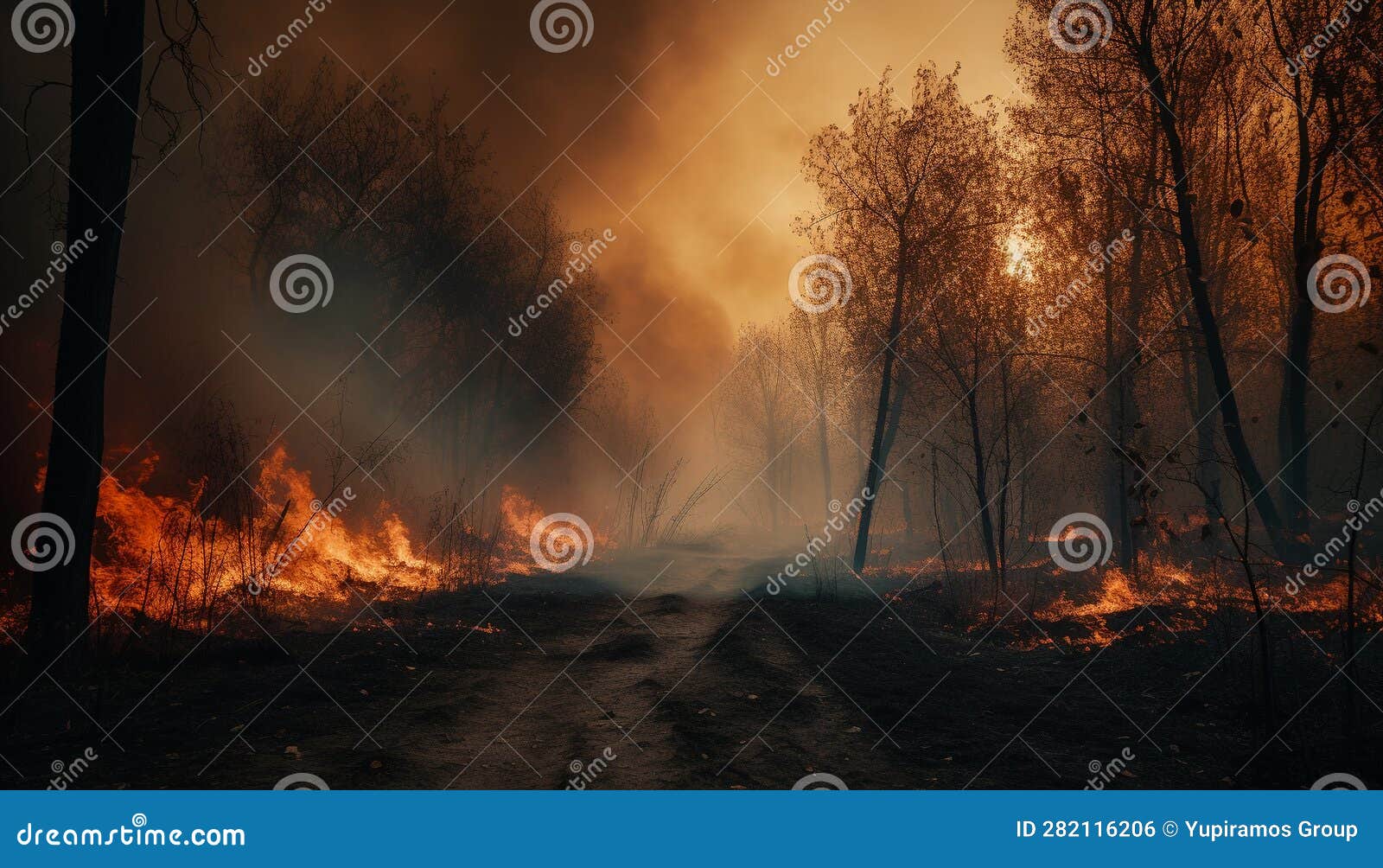The Burning Forest Creates a Spooky Inferno in the Wilderness Generated ...