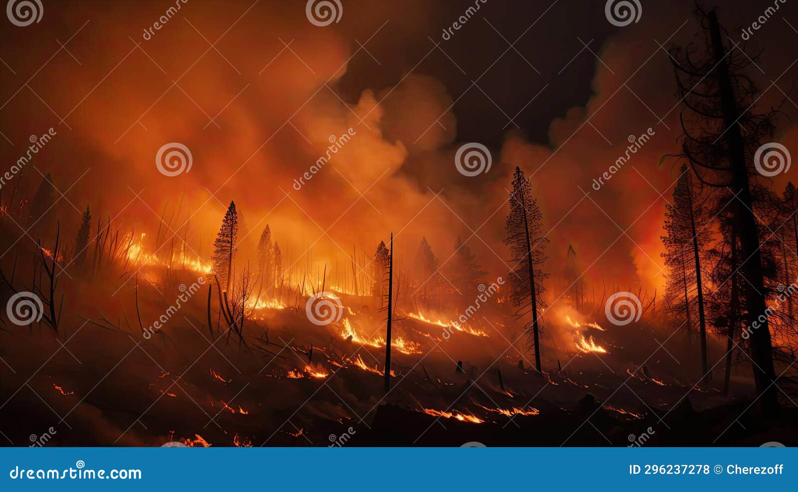Burning Forest, Fire and Smoke. Human Impact on the Planet S Climate ...
