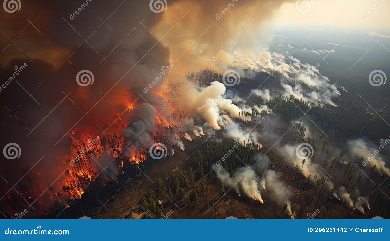 Burning Forest, Fire and Smoke. Human Impact on the Planet S Climate ...