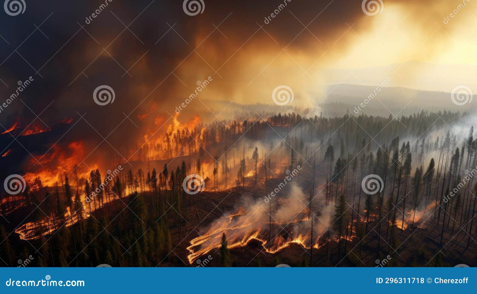Burning Forest, Fire and Smoke. Human Impact on the Planet S Climate ...