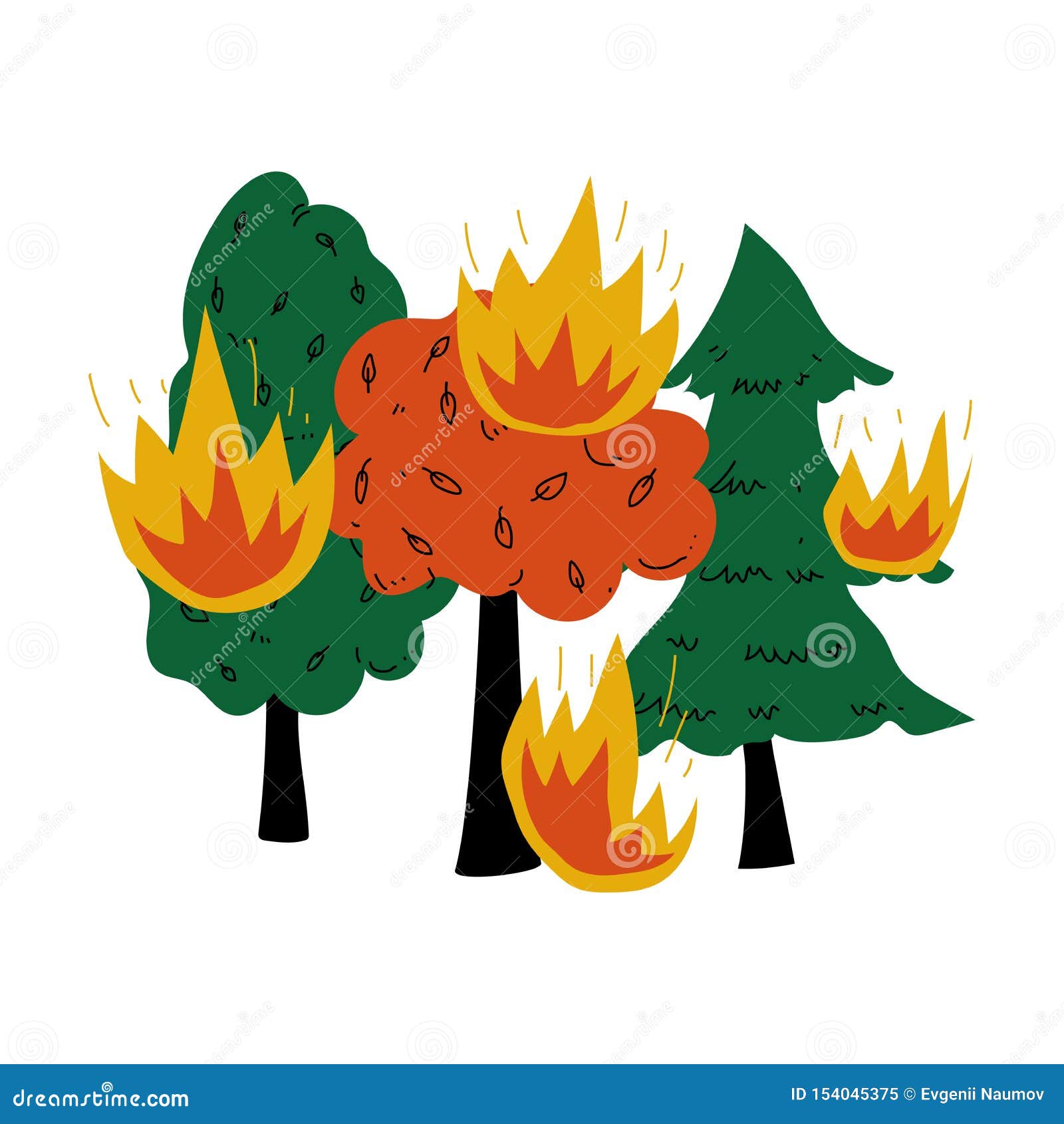 Burning Forest Stock Illustrations – 2,243 Burning Forest Stock ...