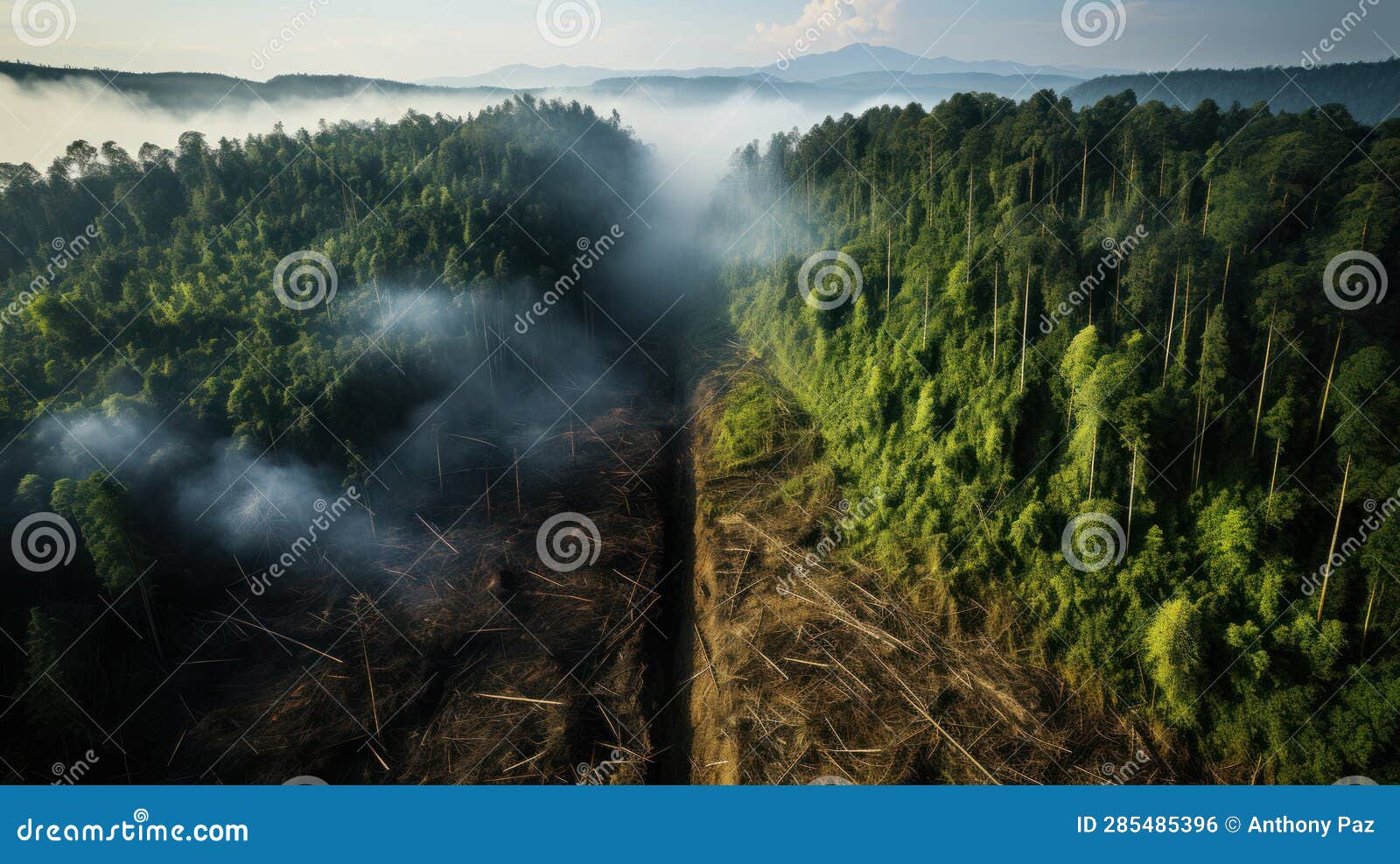 Burning Forests: the Devastating Impact of Deforestation. Generative AI ...