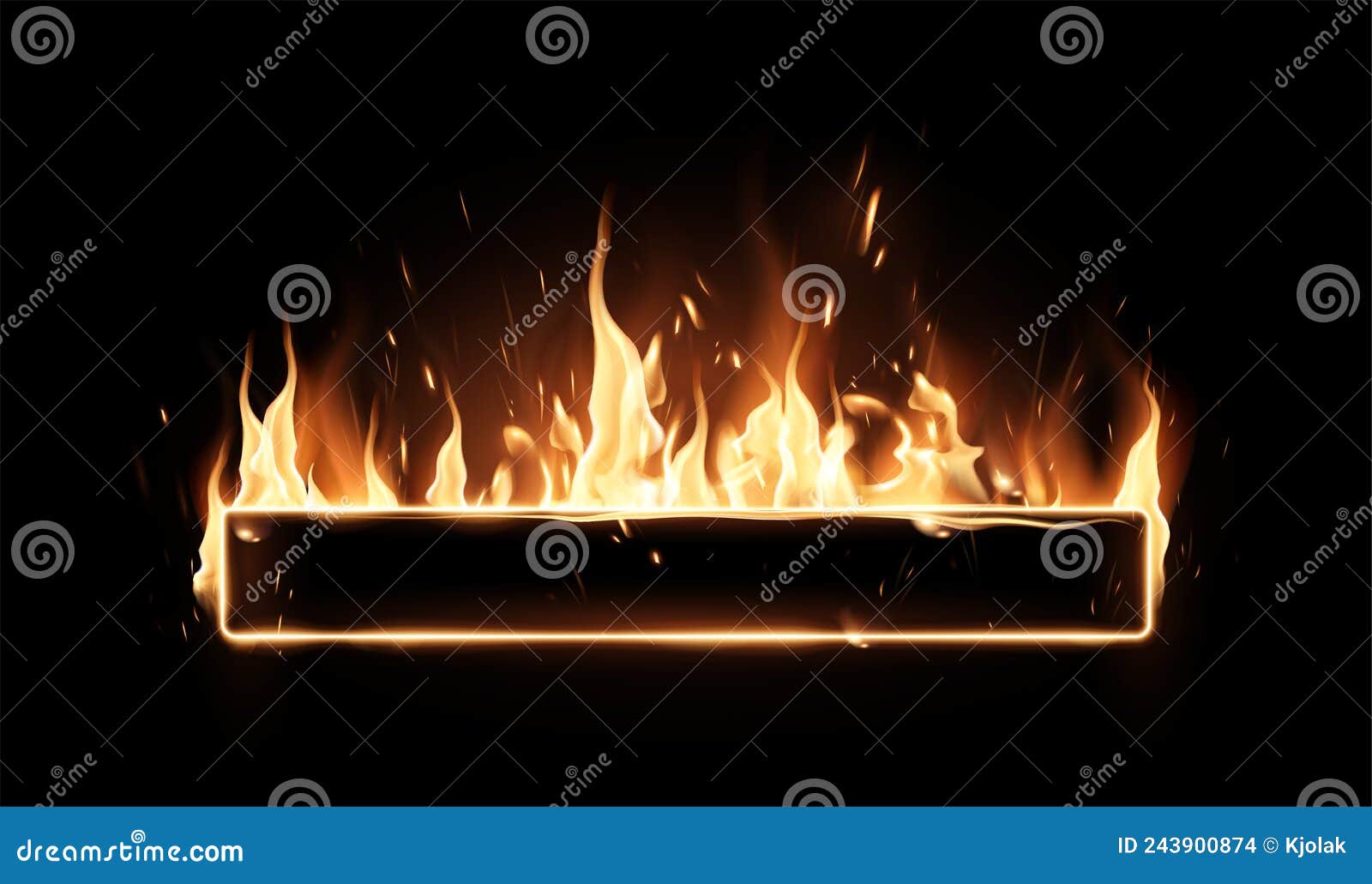 Burning Frame. a Special Transparent Smoke Effect. Highly Realistic ...