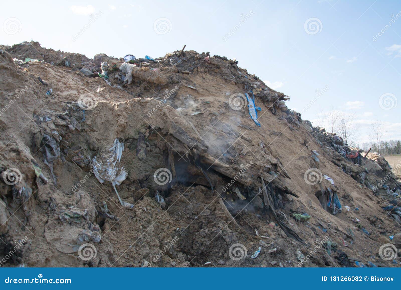 Burning the Garbage on the Landfill Stock Photo - Image of junk, global ...