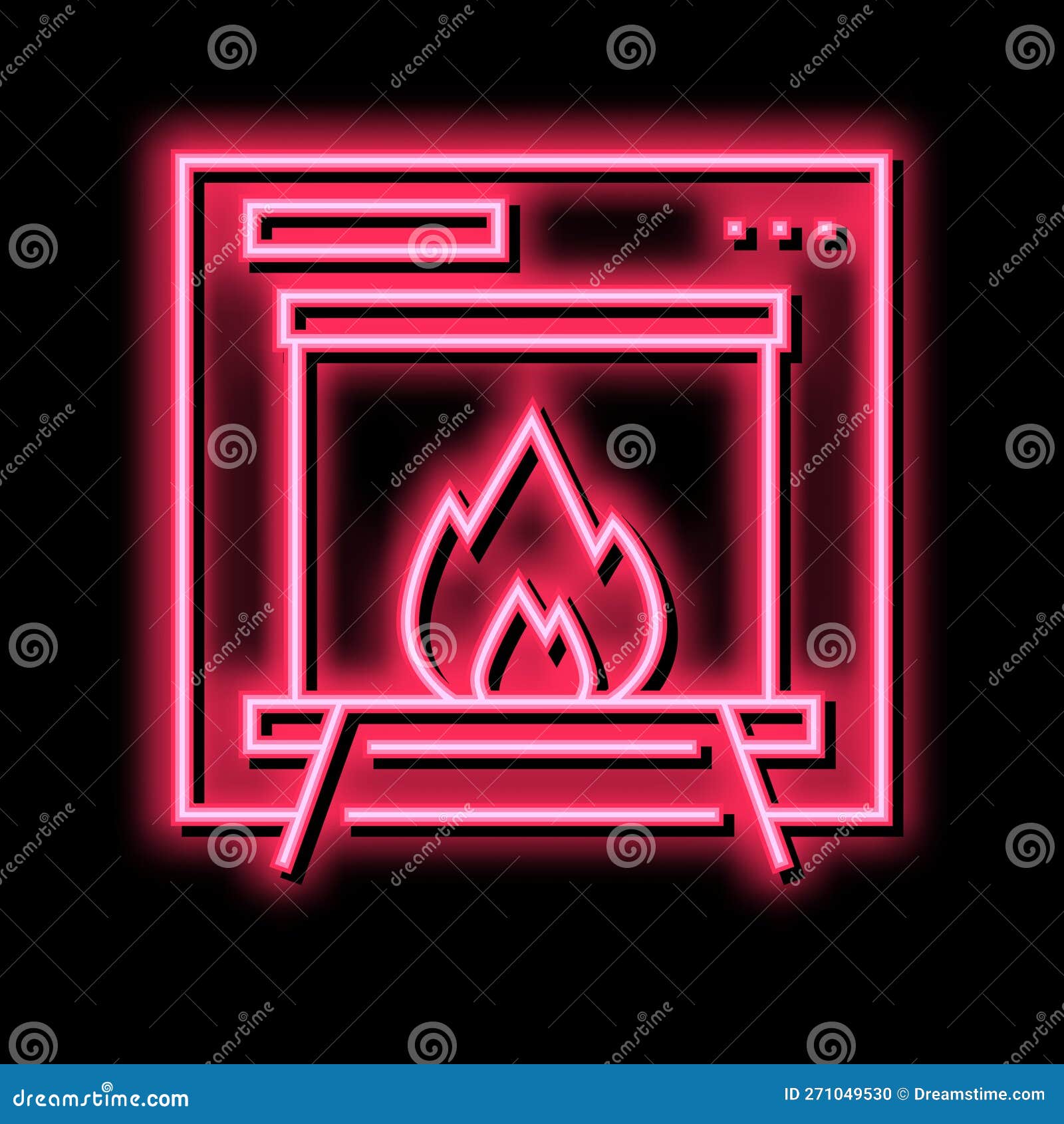 Burning Garbage Machine Color Icon Vector Illustration Stock Vector ...