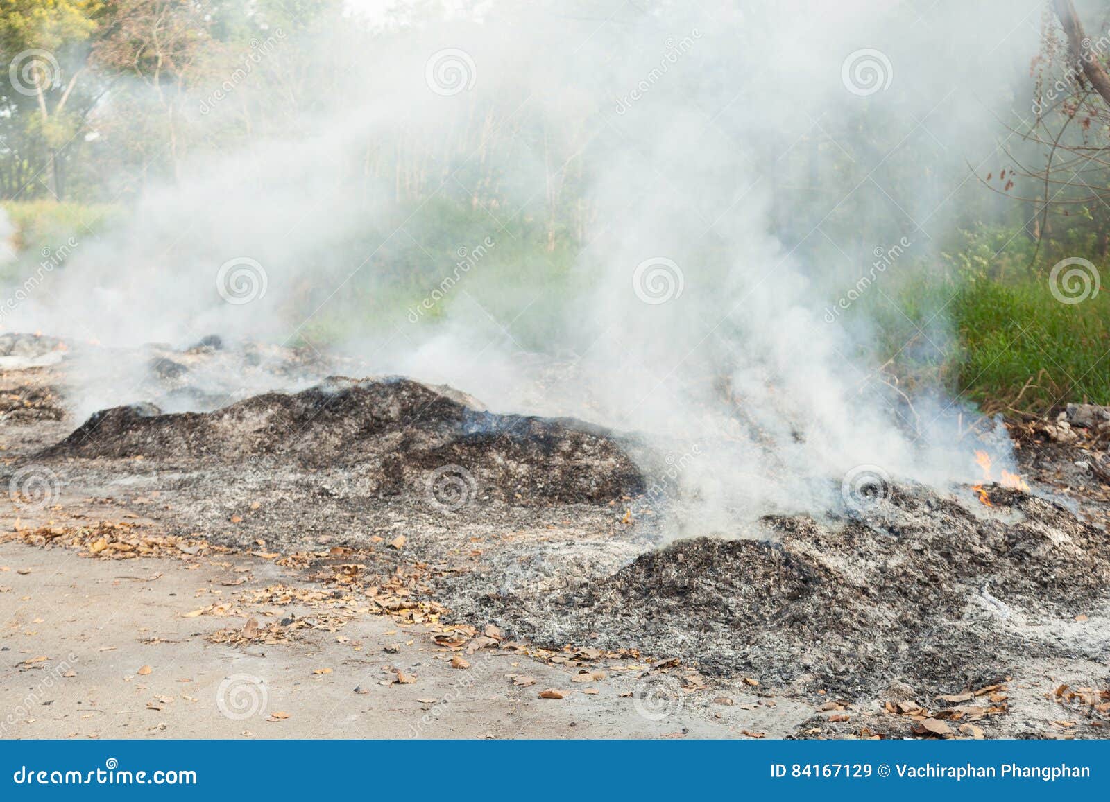 Burning waste pollution stock image. Image of danger - 84167129