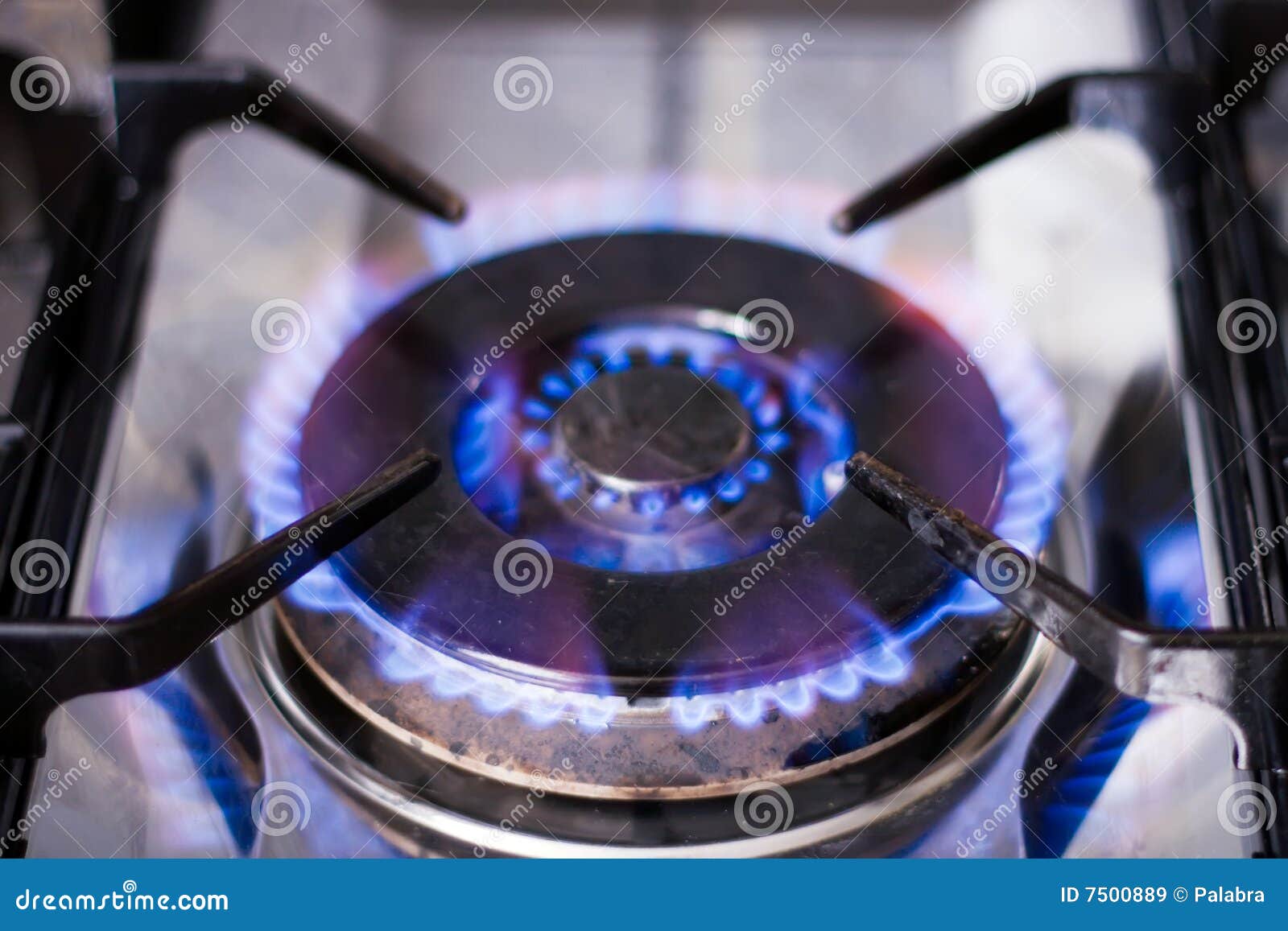Burning Gas Cooker stock image. Image of glowing, energy - 7500889