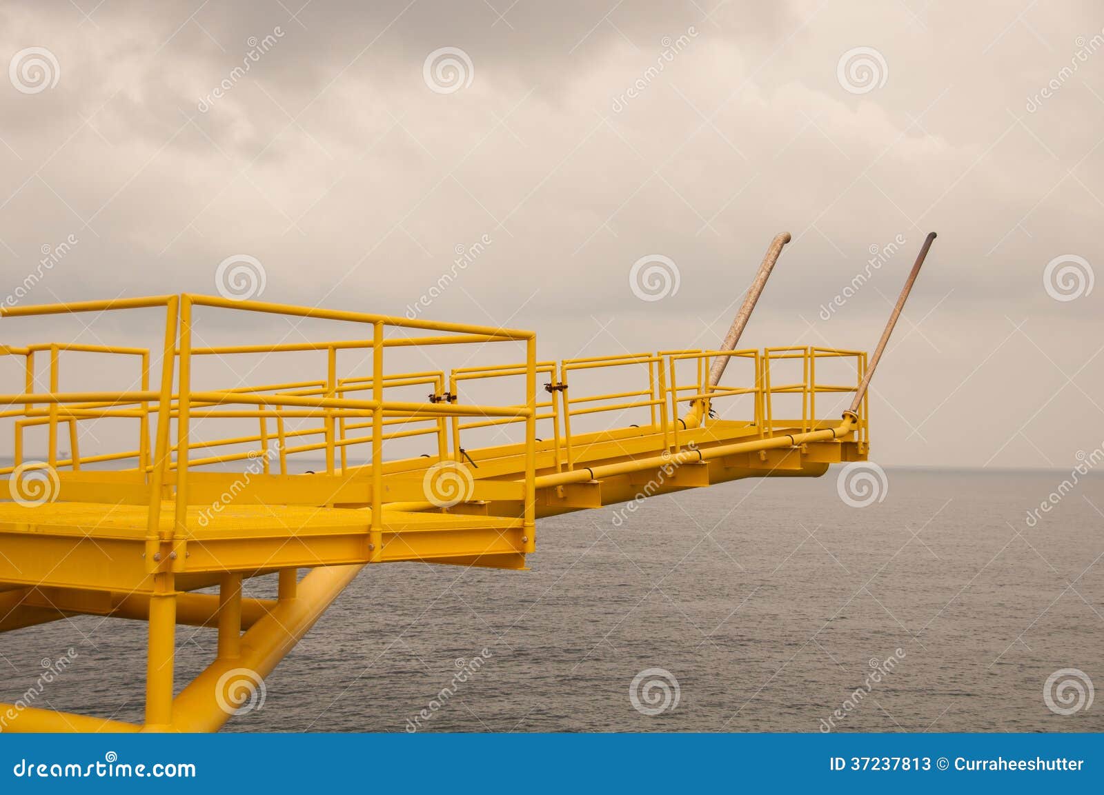 Burning the Gas or Oil at Flare Station Stock Image - Image of offshore ...