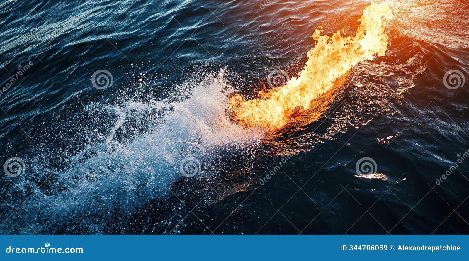 Burning Gas Pipe Exploding Underwater Causing Environmental Damage ...