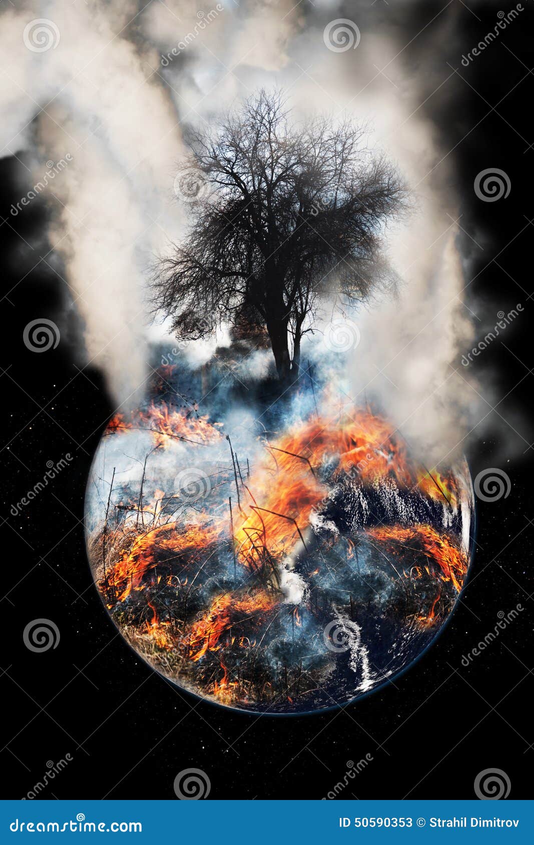 Burning globe earth stock image. Image of fire, disaster - 50590353