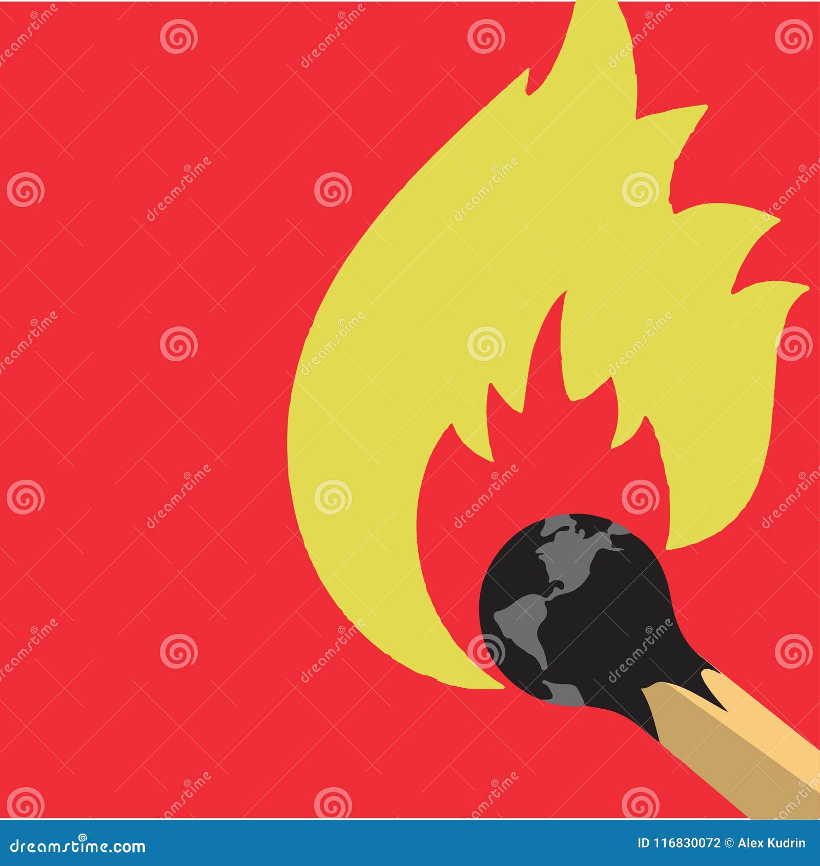 Burning Globe Earth Cartoon Vector | CartoonDealer.com #29870103