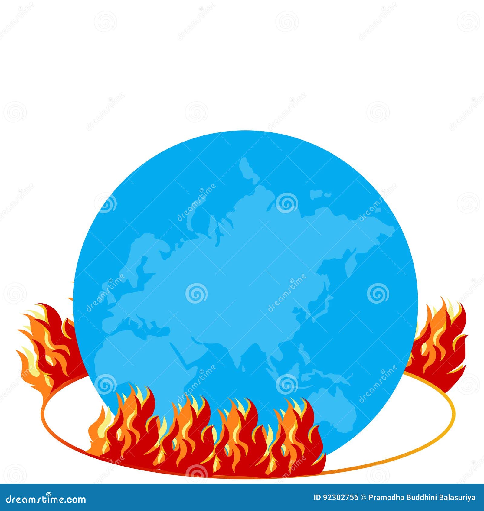 Burning Globe - Illustration Stock Vector - Illustration of ...