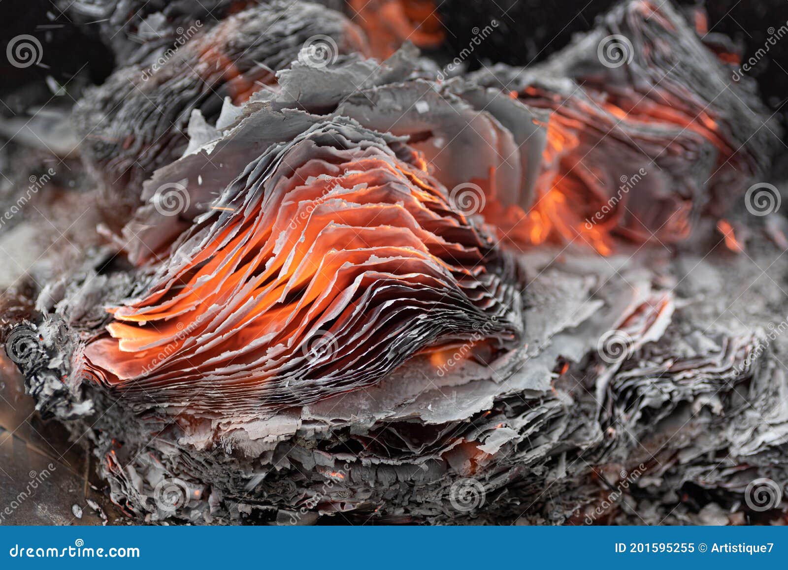 Burning Glowing Paper Closeup Stock Image - Image of bonfire, facture ...