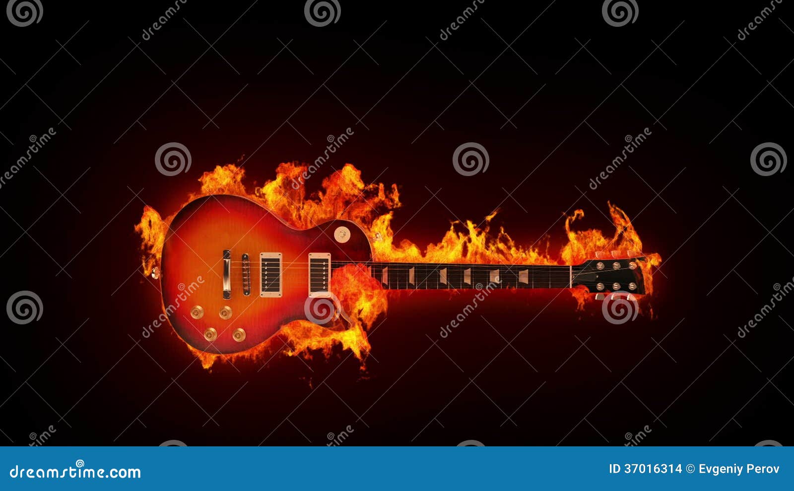 Burning guitar stock video. Video of beautiful, fiery - 37016314