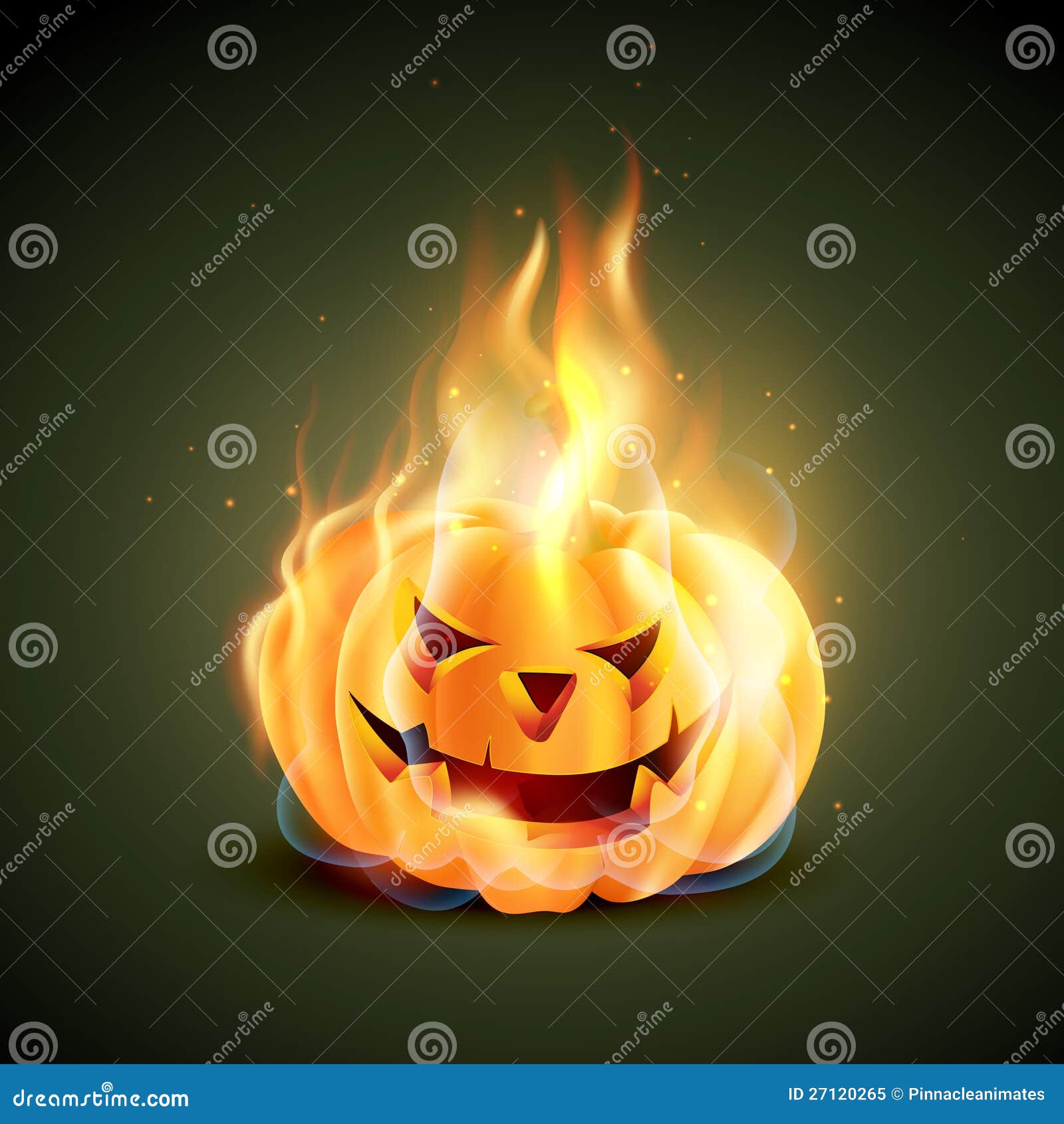 Burning halloween pumpkin stock vector. Illustration of graphic - 27120265