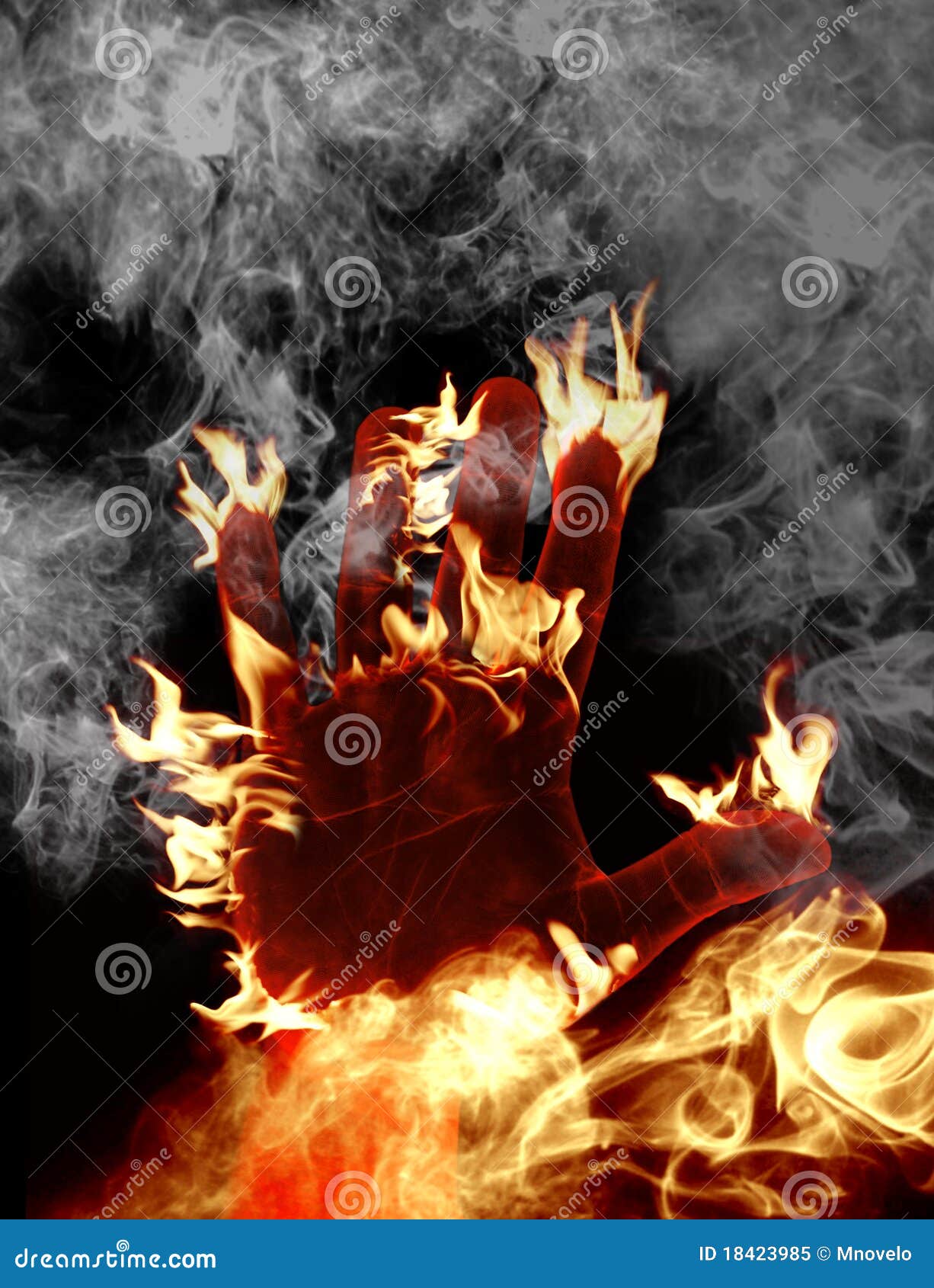 Burning Hand stock illustration. Illustration of finger - 18423985