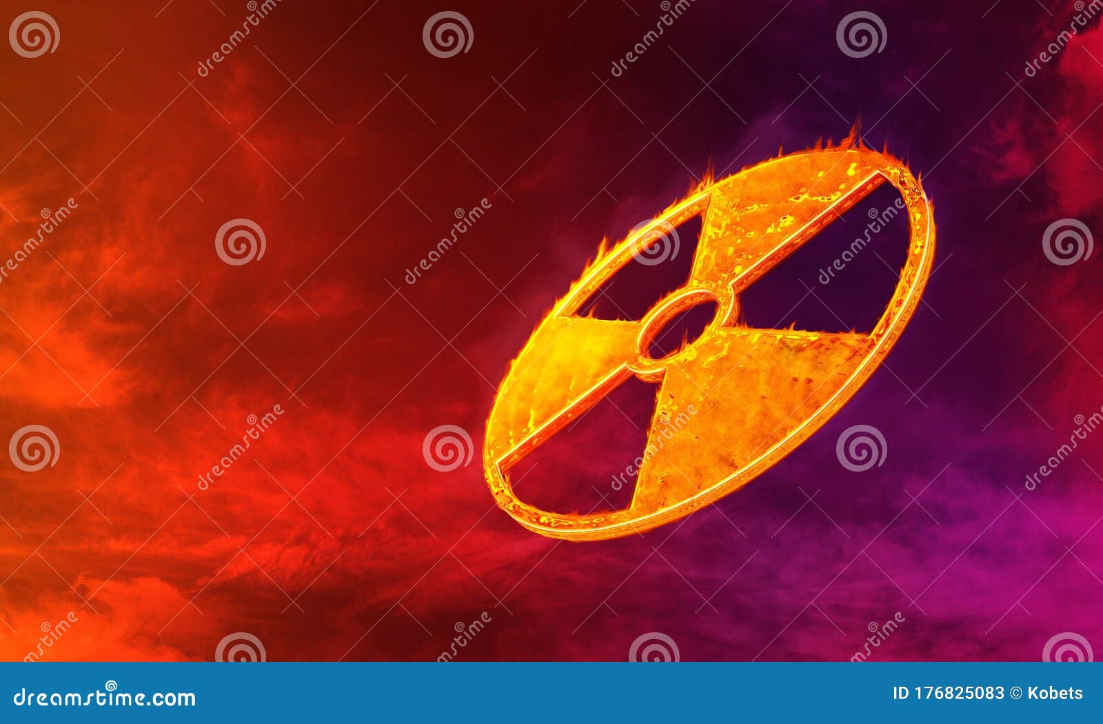 Burning Hazard Sign on Dark Red Background Stock Illustration ...