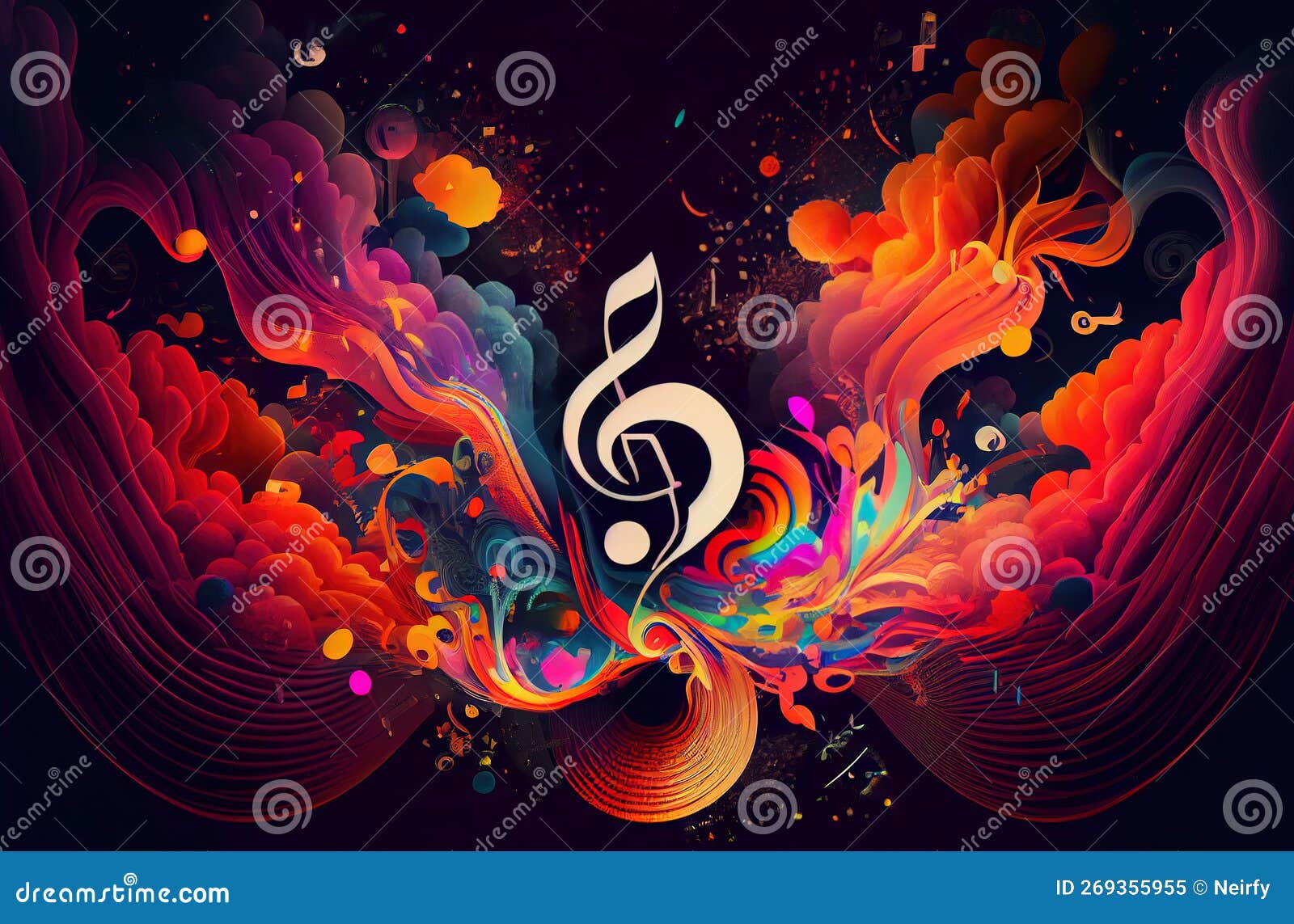 Burning Headphones, Music Concept Stock Image - Image of curve, symbols ...