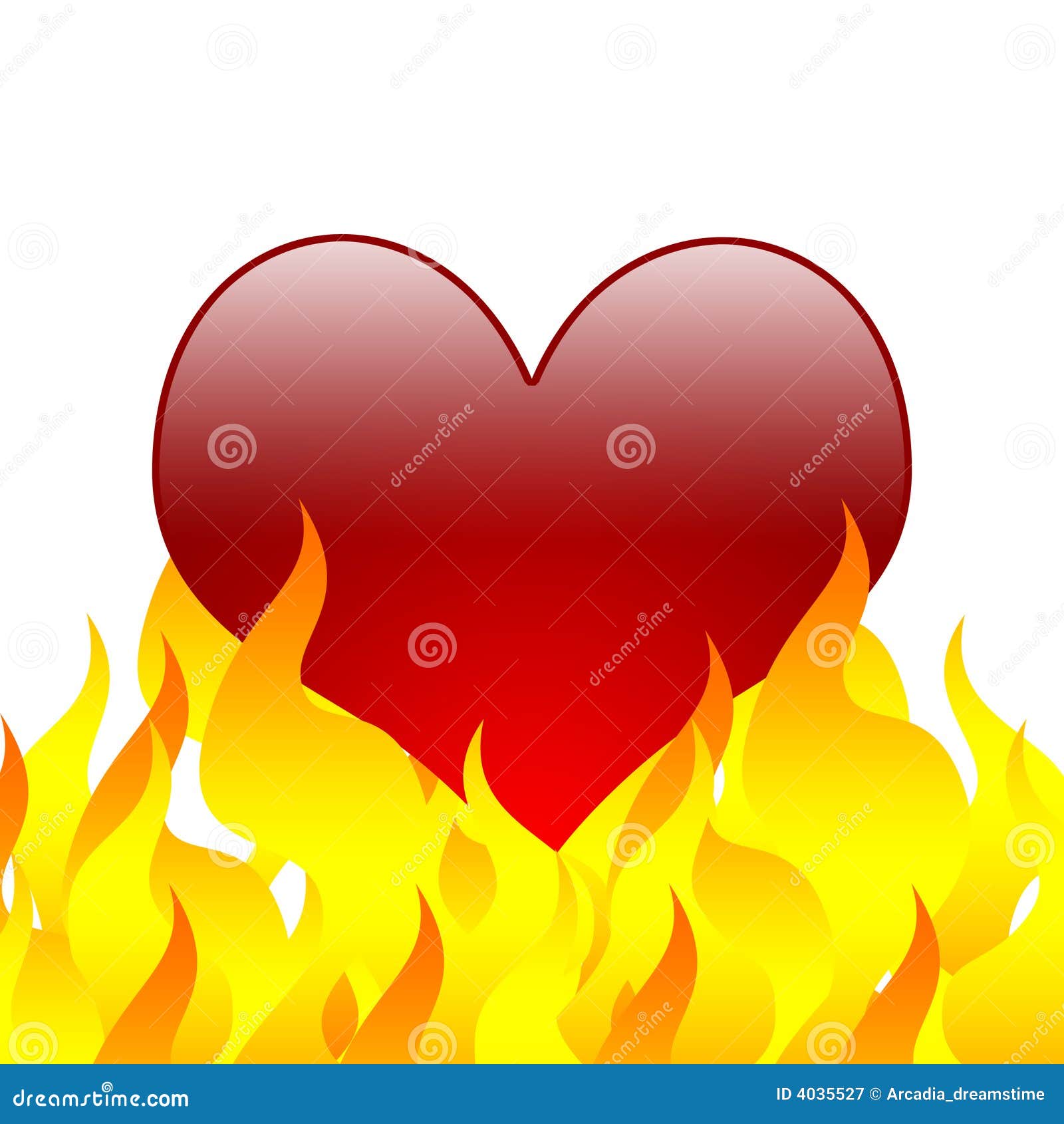 Burning Heart [02] stock illustration. Illustration of valentines - 4035527