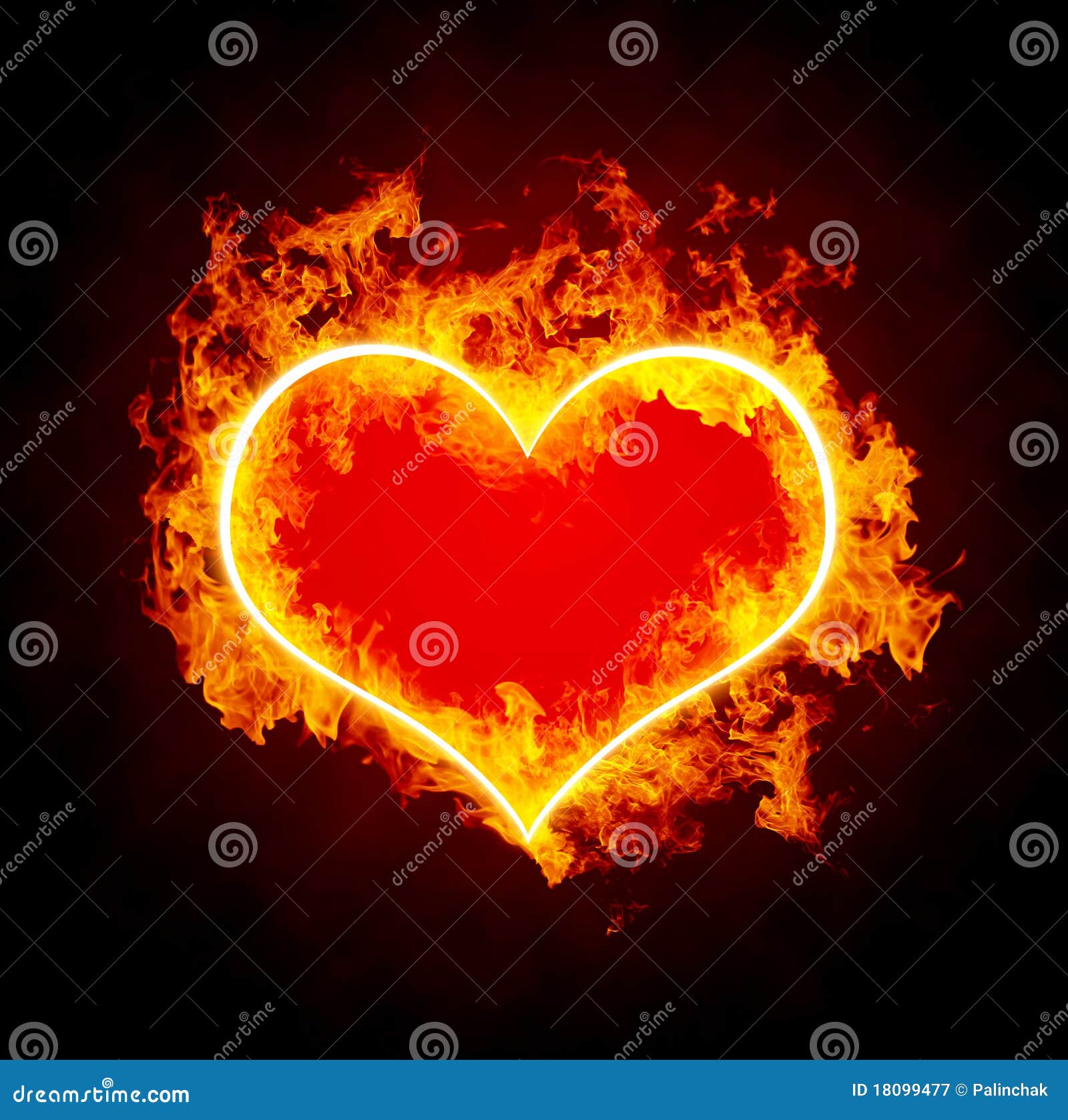 Burning heart stock image. Image of painting, black, burning - 18099477