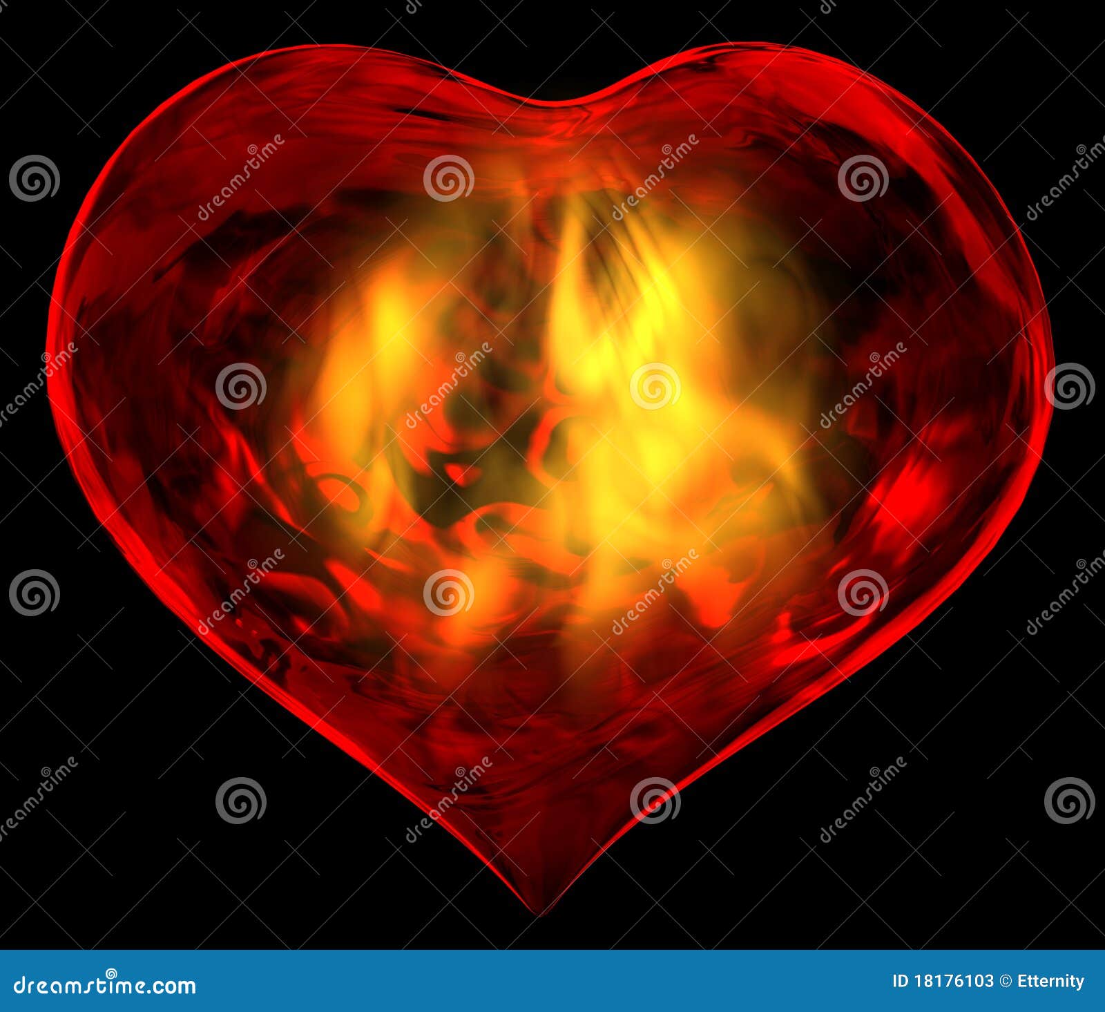 Burning Heart stock illustration. Illustration of smooth - 18176103