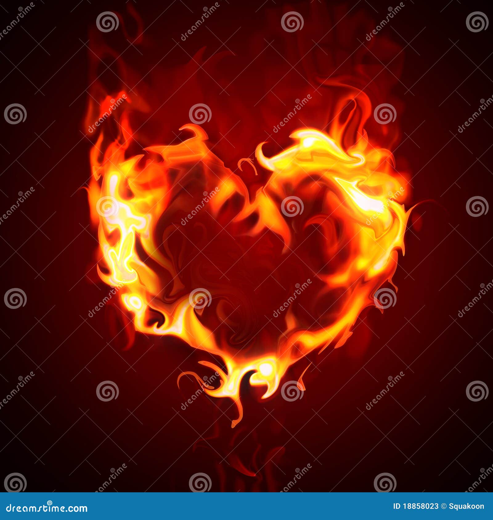 Burning heart stock illustration. Illustration of glowing - 18858023