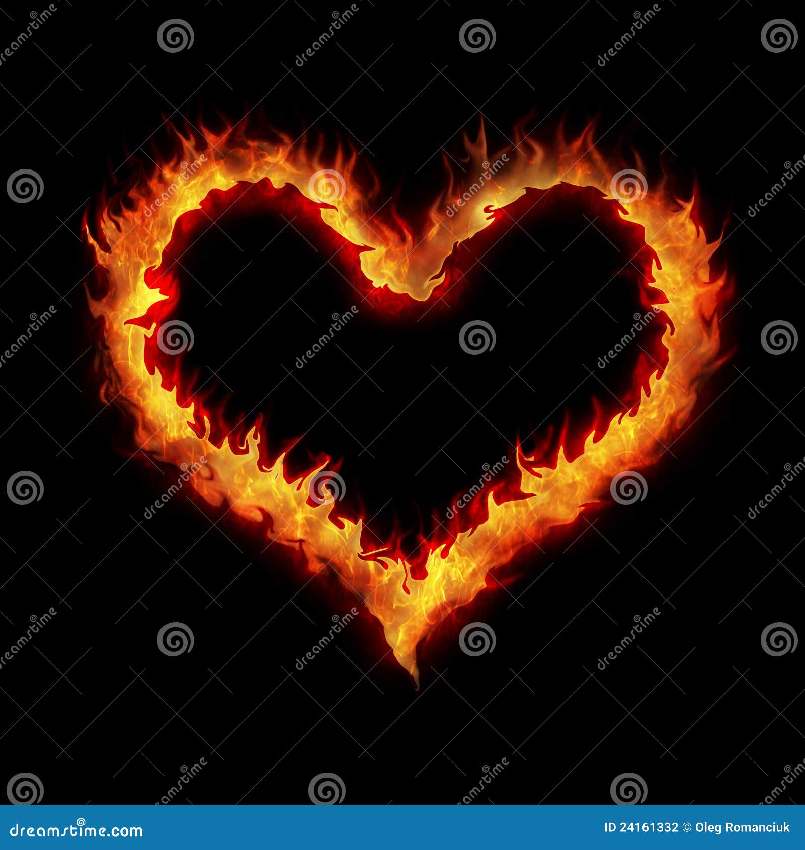Burning heart stock illustration. Illustration of love - 24161332