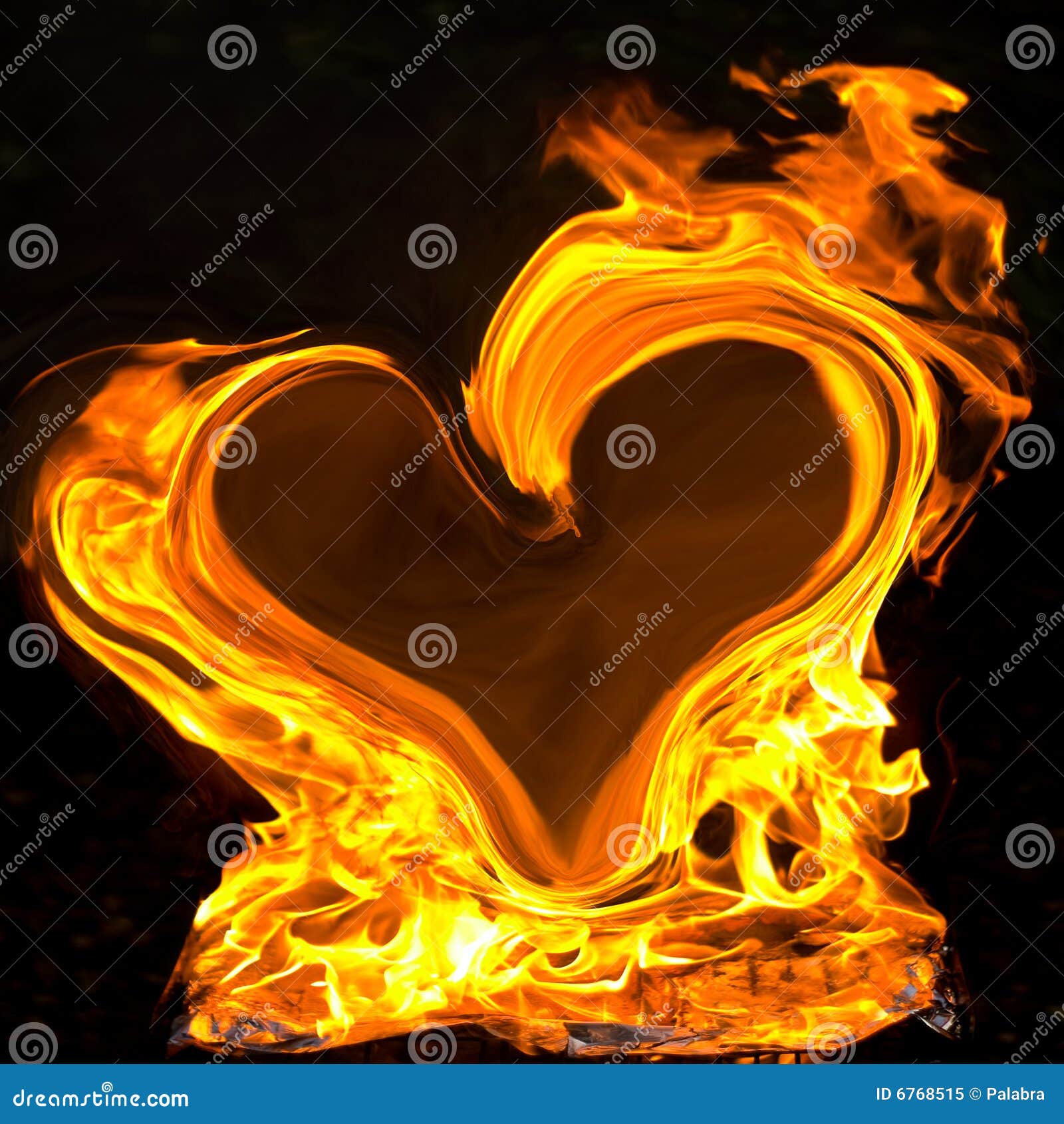 Burning heart stock illustration. Illustration of divorce - 6768515