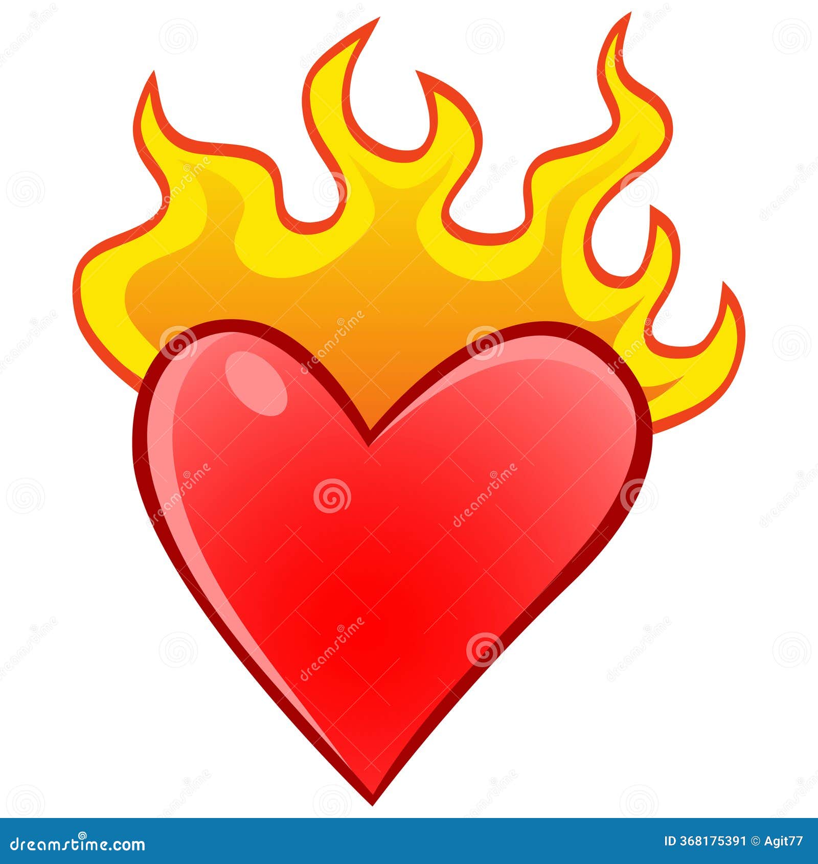 Heart And Fire Tattoo With Wording Forever. Traditional Tattoo Heart ...