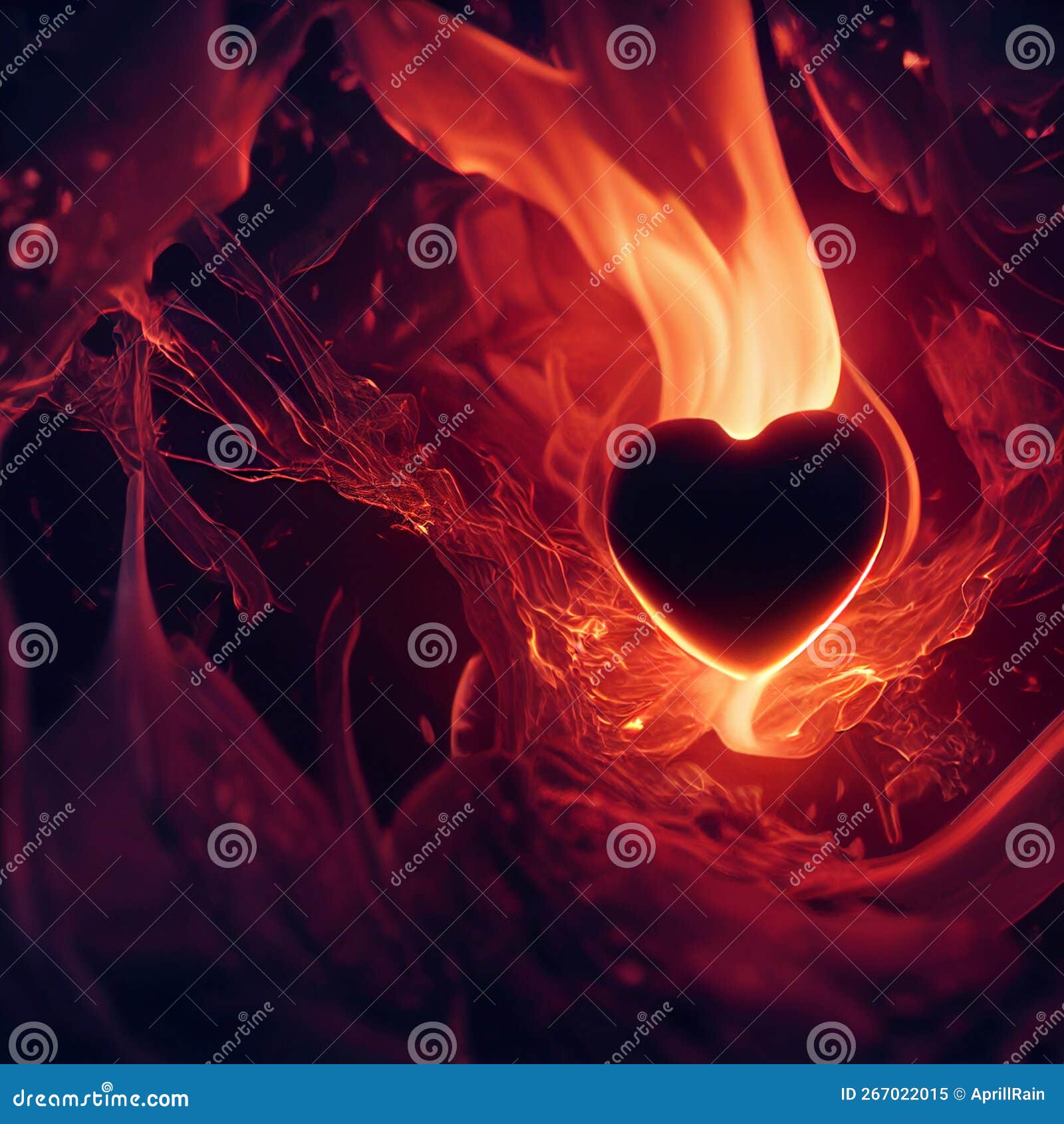 The Burning Heart stock illustration. Illustration of burn - 267022015