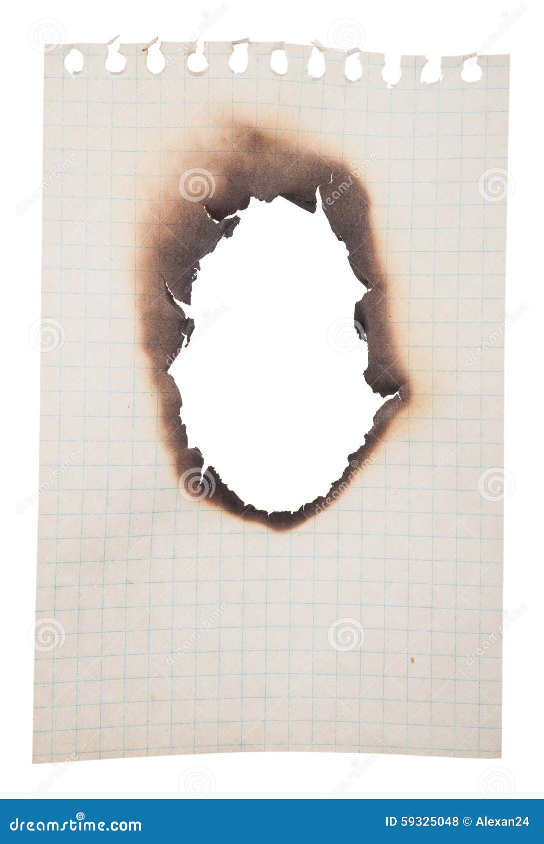 Burning a Hole in a Sheet of Notebook Stock Photo - Image of design ...
