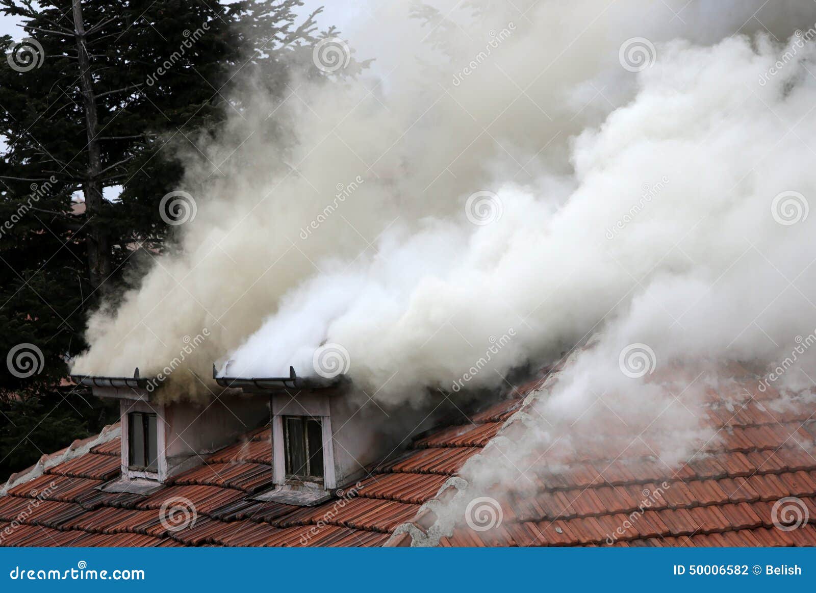 Burning house roof stock photo. Image of environmental - 50006582