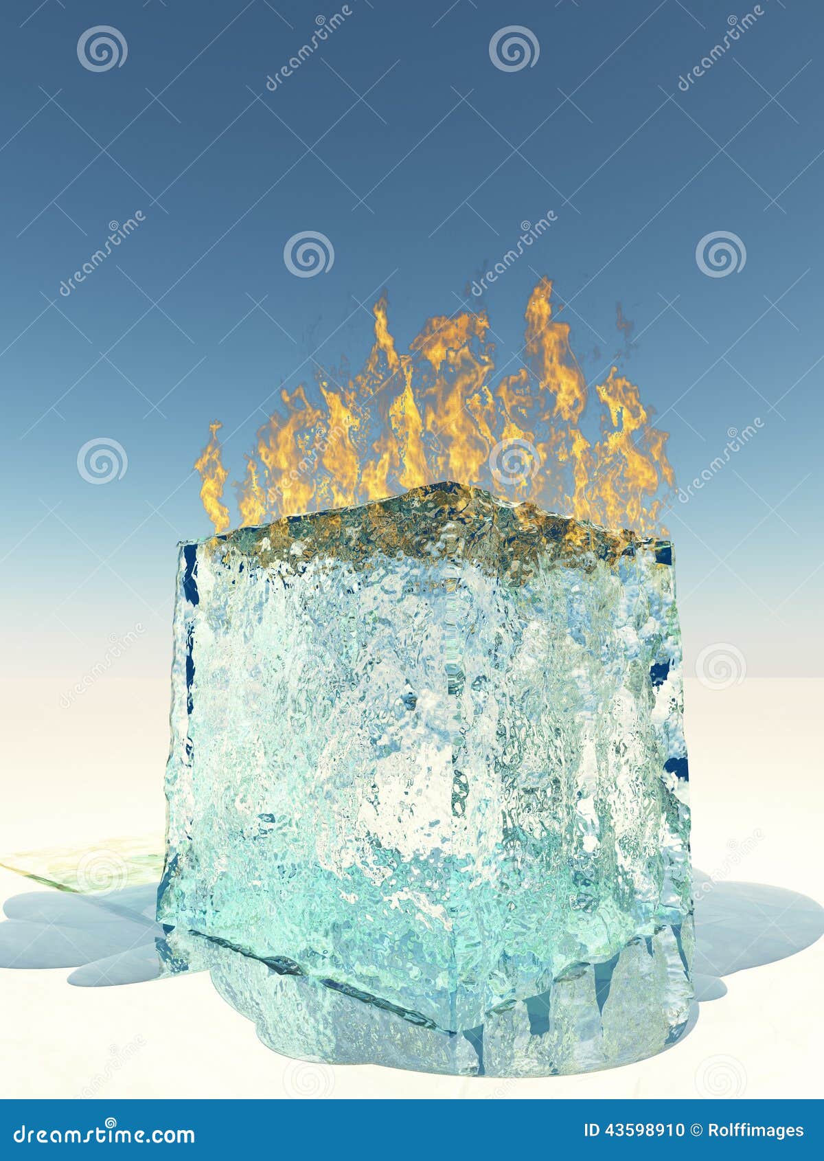 Opposite Freeze And Melt Cartoon Vector | CartoonDealer.com #122658241