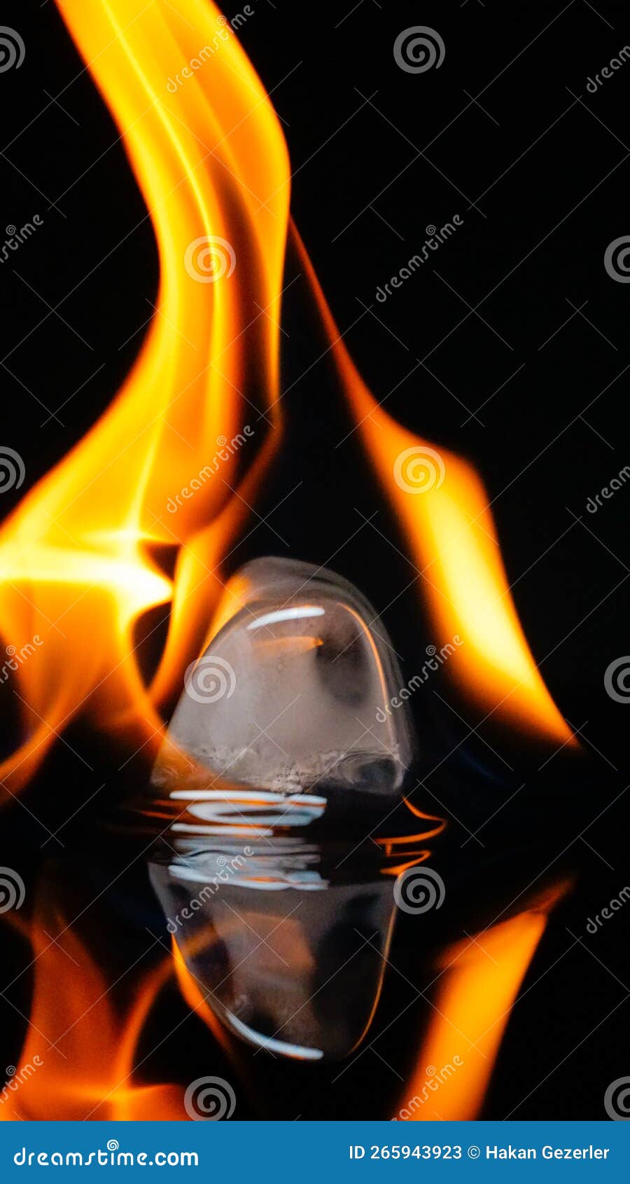 Burning Ice, Flame, Fire, Cold, Contrast, Hot, Red, Yellow, Black Stock ...