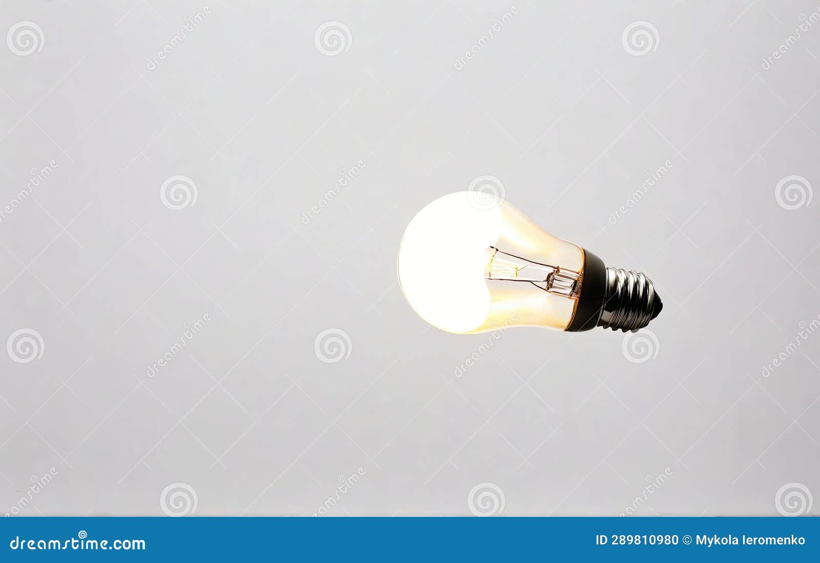 Burning Incandescent Light on a White Background Stock Illustration ...