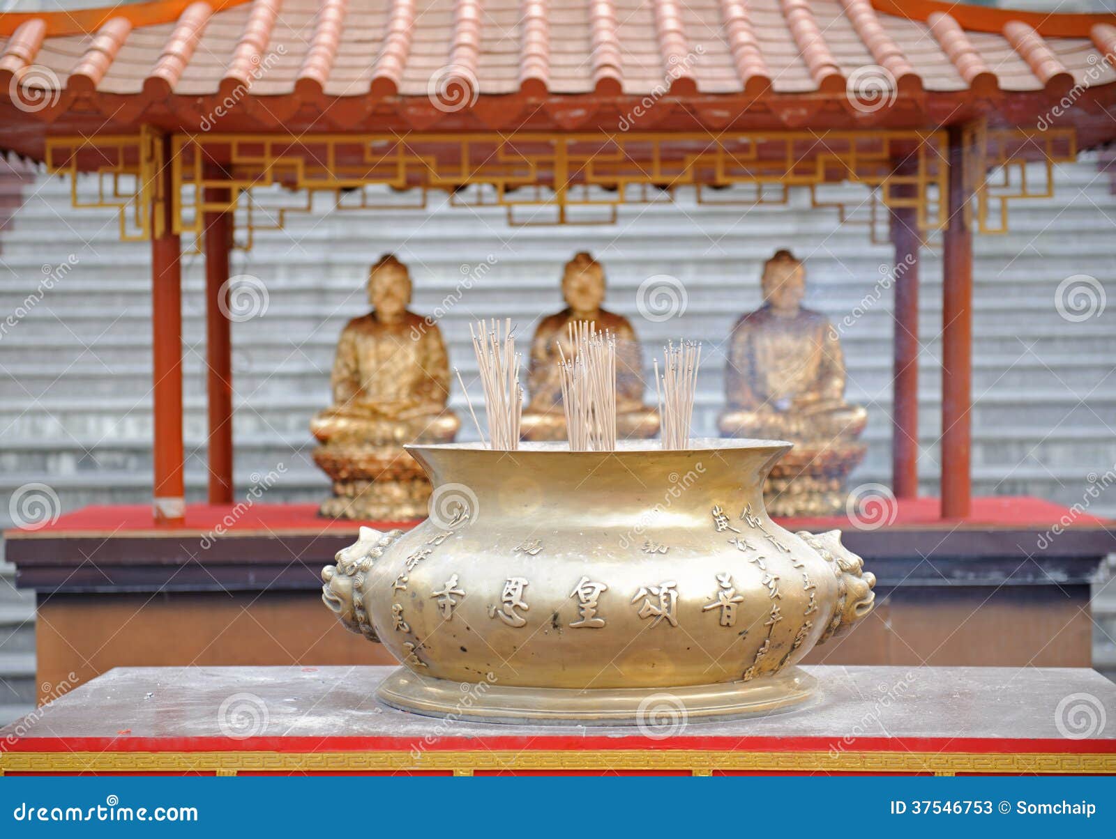 Burning Incense in Chinese Temple Stock Image - Image of faith, creed ...